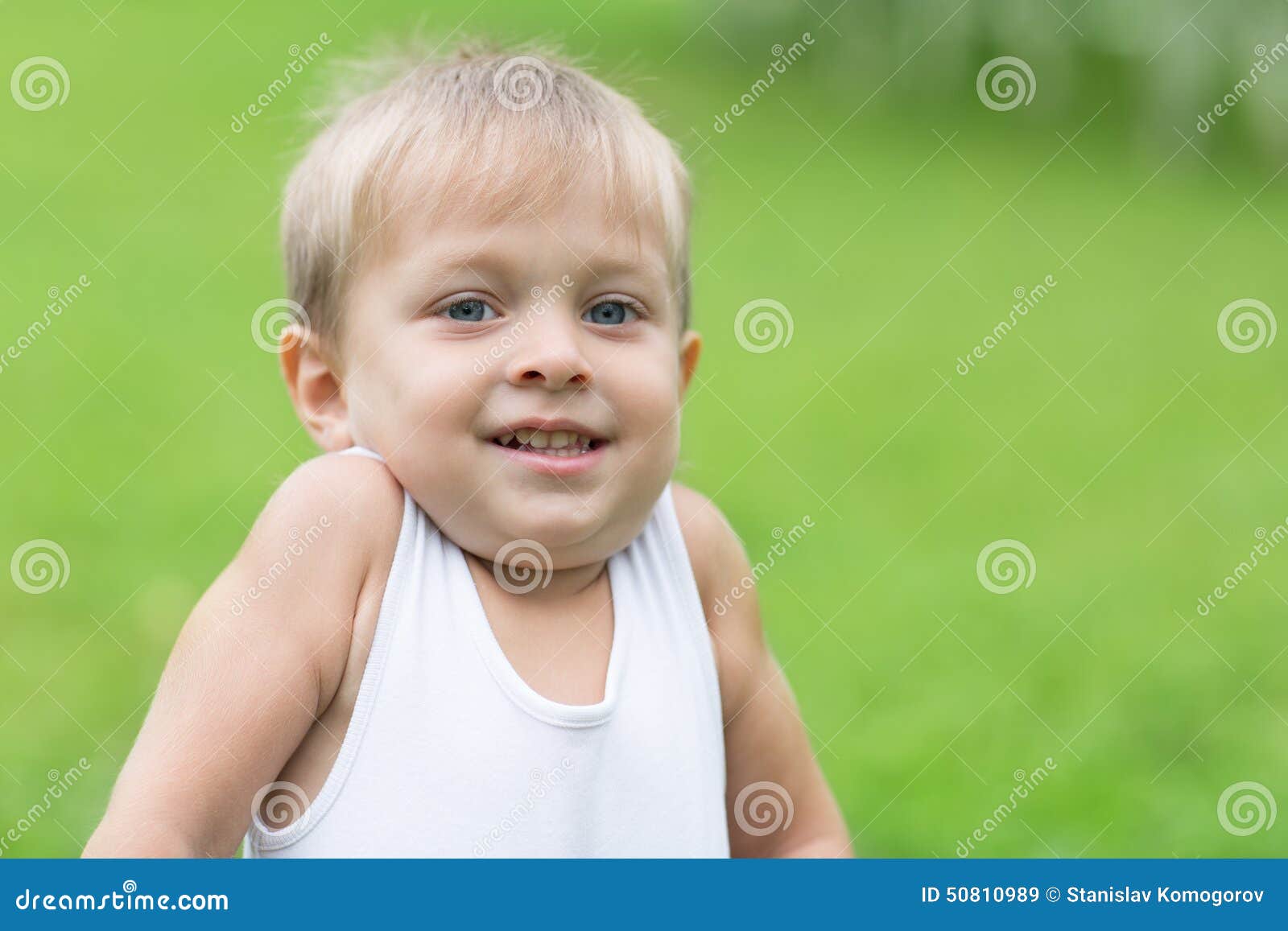 Playful Little Boy in the Park Stock Image - Image of nature, beauty ...