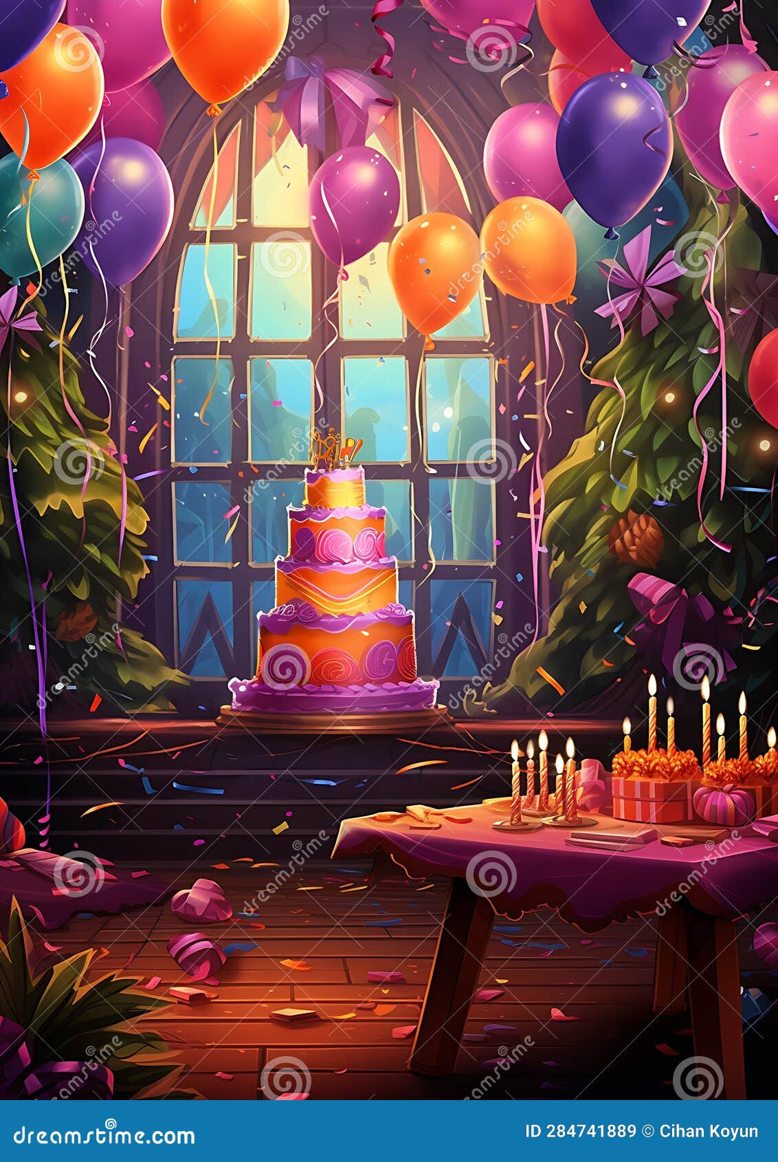 Playful party graphics stock illustration. Illustration of mockup ...