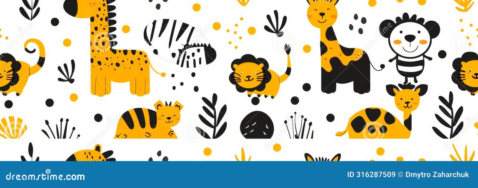 Playful Patterns of Cute and Simple Animals that Repeat in Adorable ...