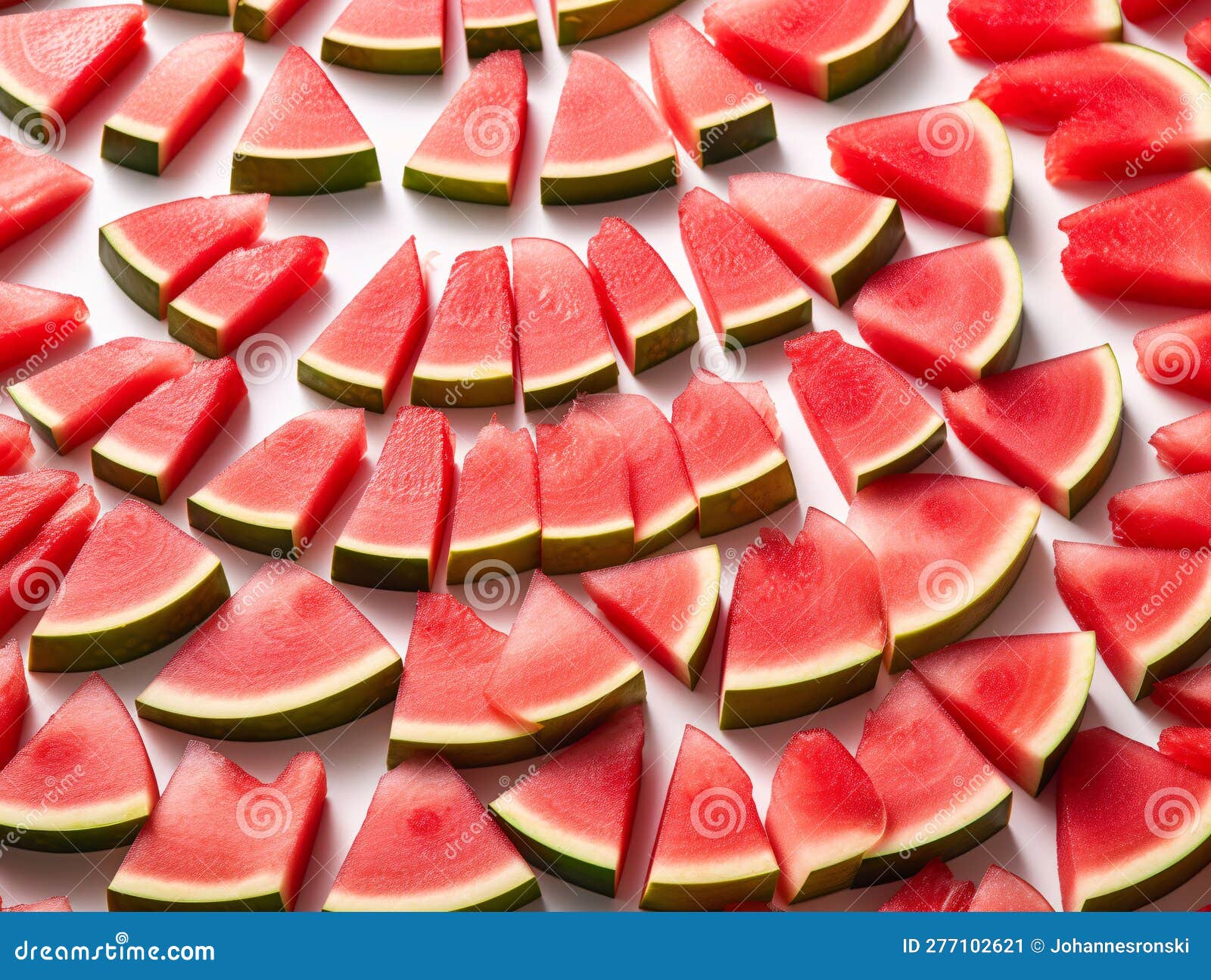 Playful Patterns: Watermelon Slices on White Stock Illustration ...