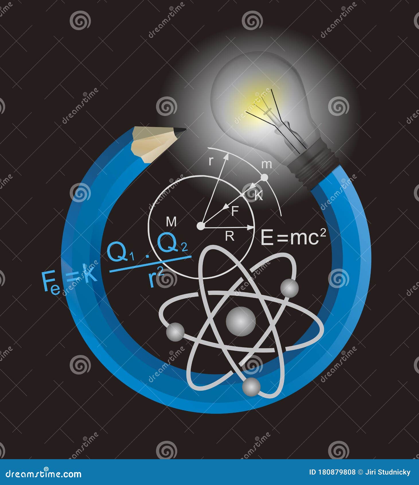 Playful physics, concept. stock vector. Illustration of sheets - 180879808