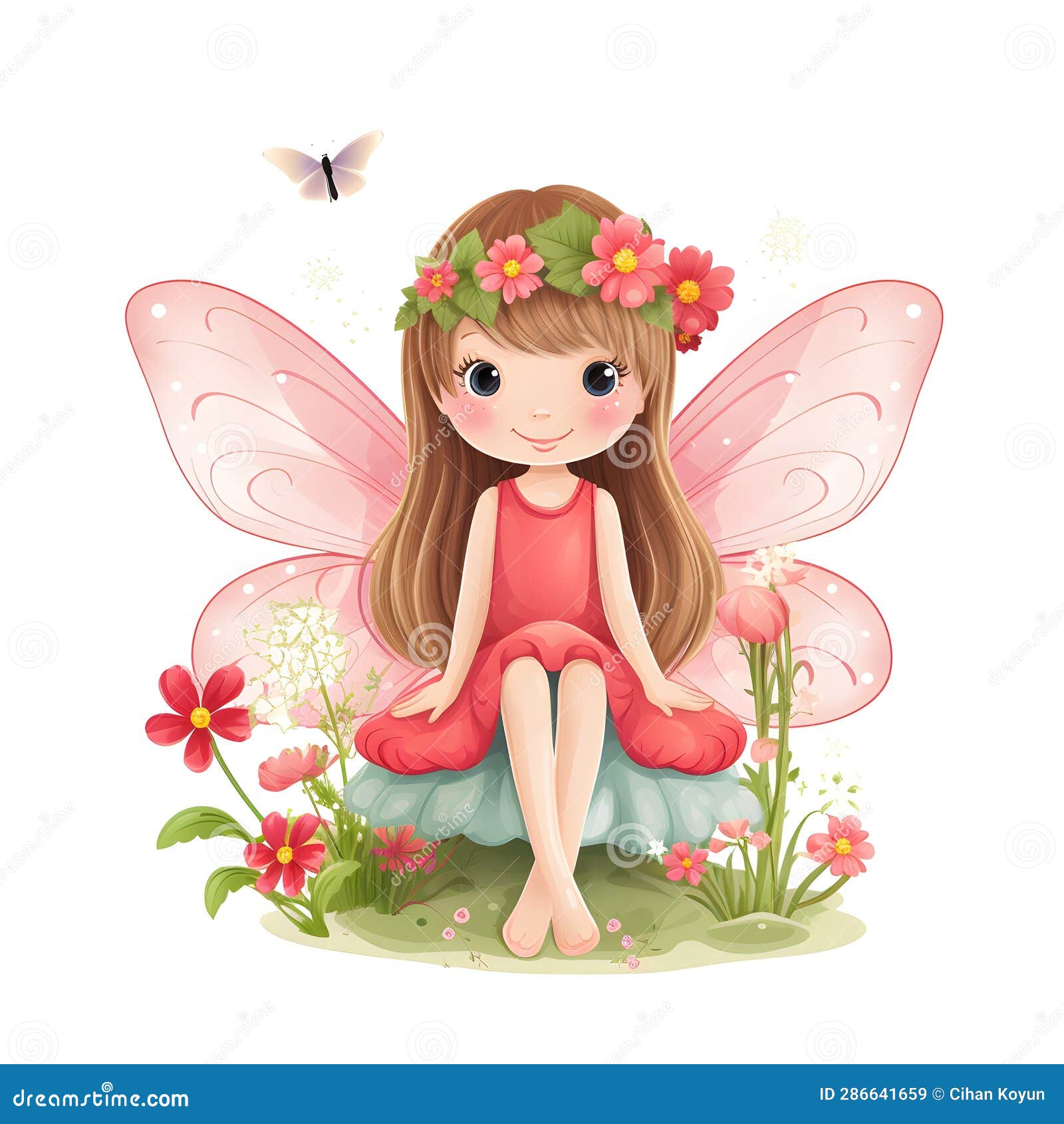 Playful Pixie Sprite Design Stock Illustration - Illustration of ...