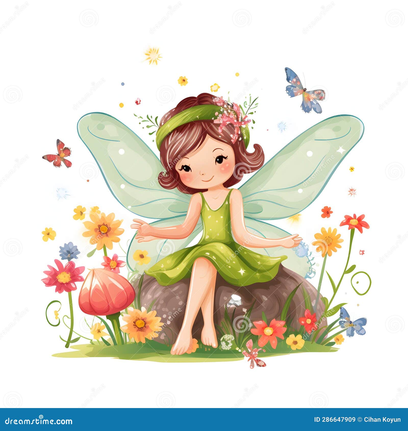 Playful Pixie Sprite Design Stock Illustration - Illustration of ...