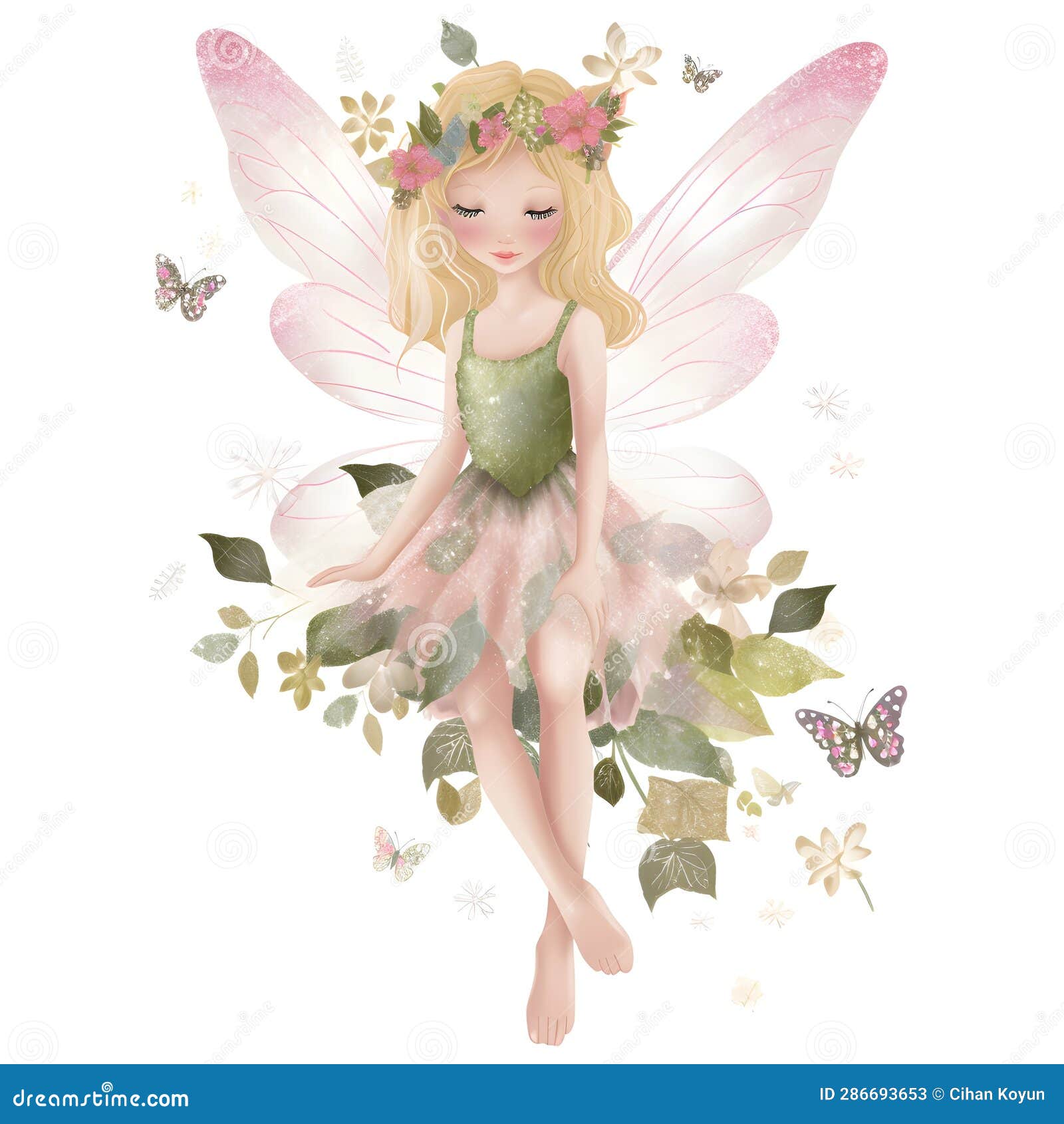Playful Pixie Sprite Design Stock Illustration - Illustration of young ...