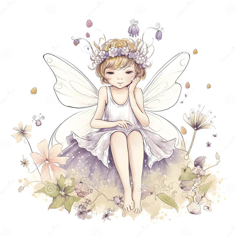 Playful Pixie Sprite Design Stock Illustration - Illustration of royal ...