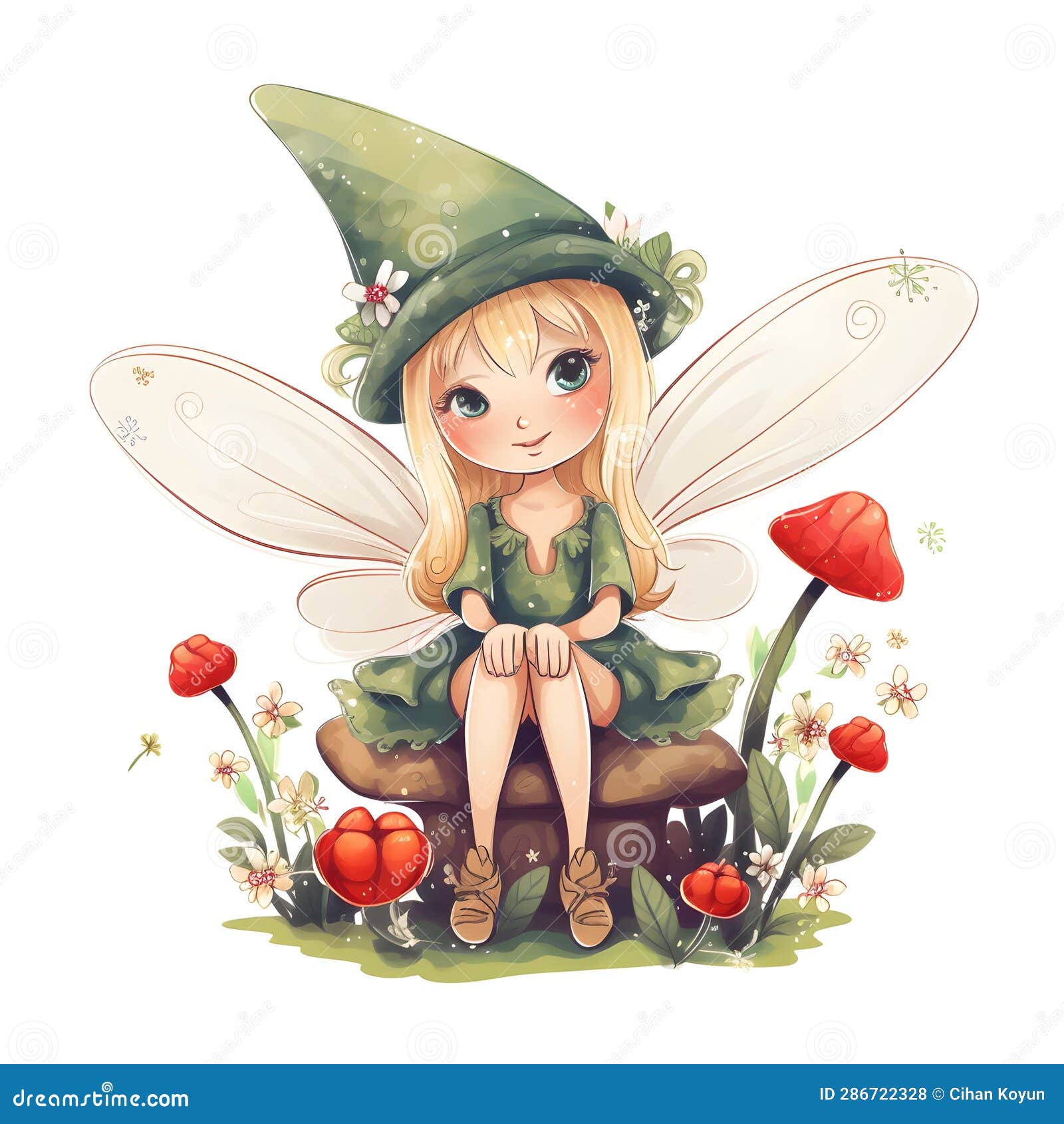 Playful Pixie Sprite Design Stock Illustration - Illustration of people ...