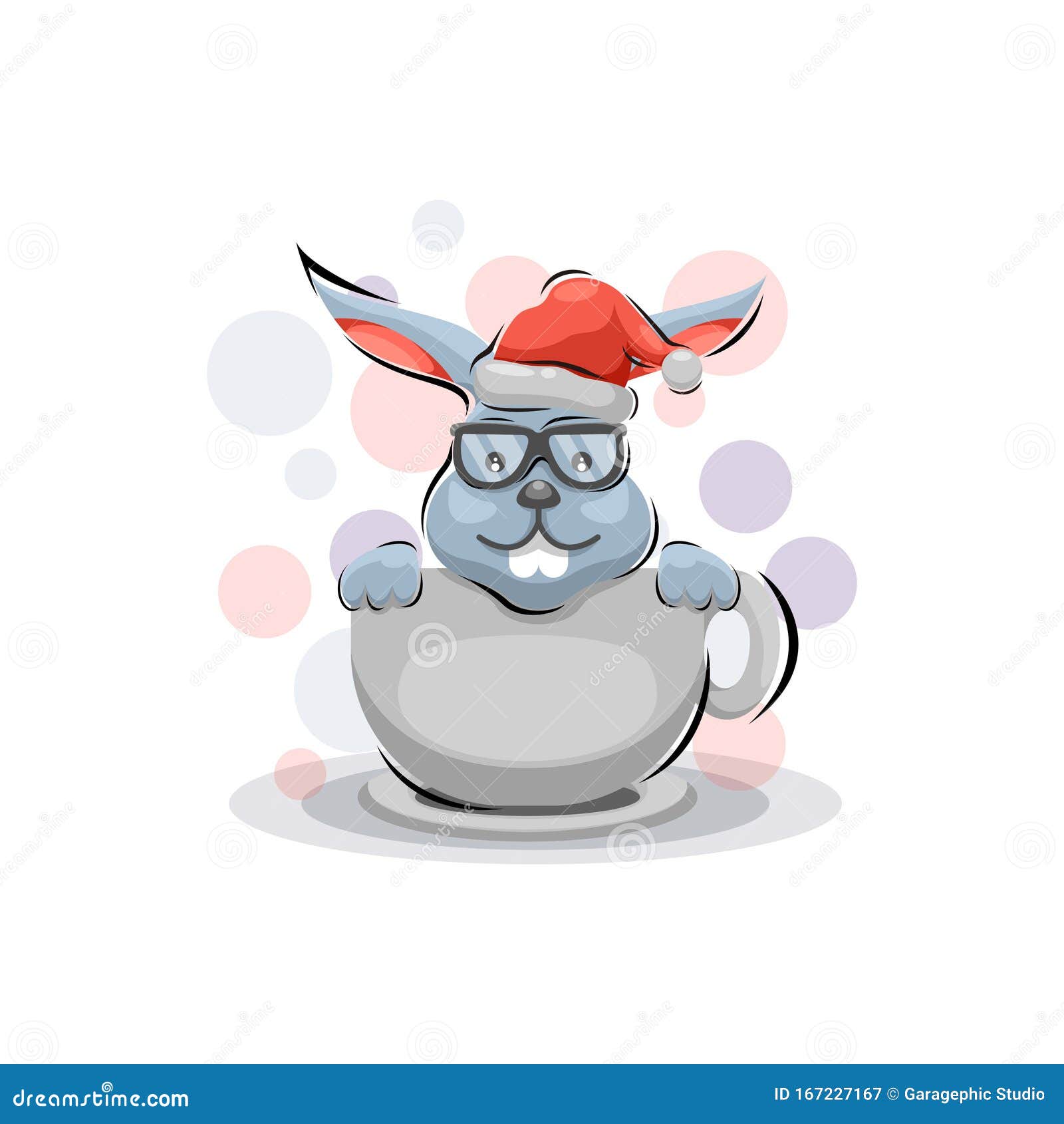 Playful Rabbit Mascot Cartoon Design Vector Stock Illustration ...