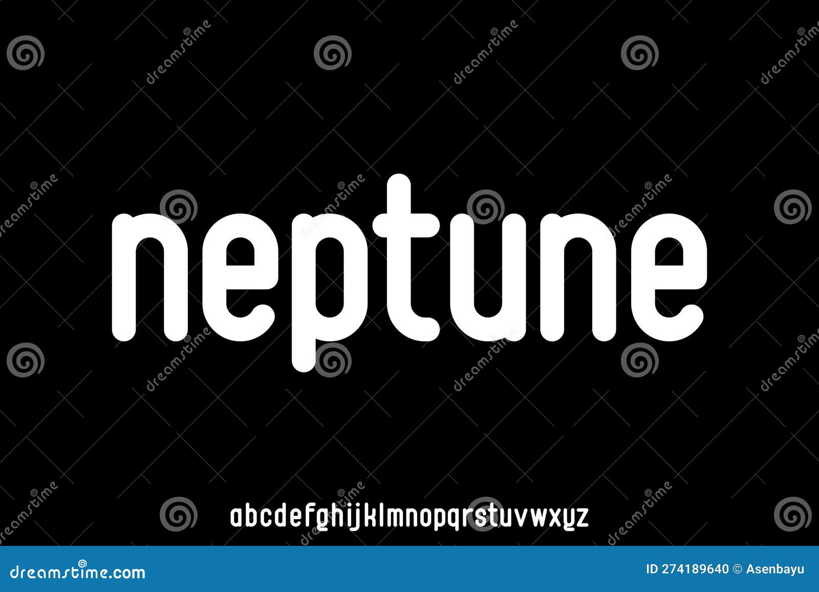 Playful Rounded Edge Sans Serif Display Font Vector Stock Vector ...