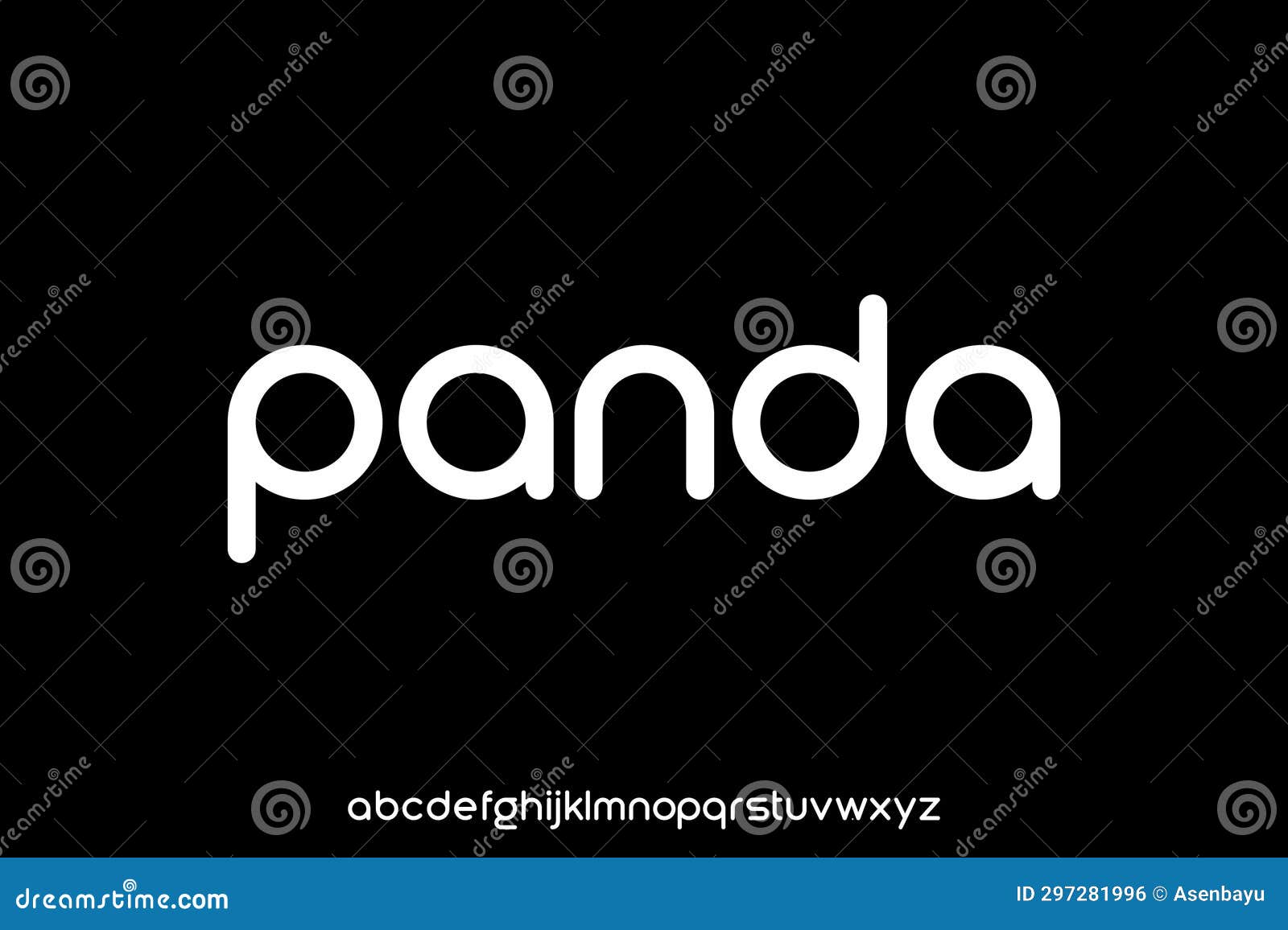 Playful Rounded Panda Alphabet Display Font Vector. Modern Cute ...