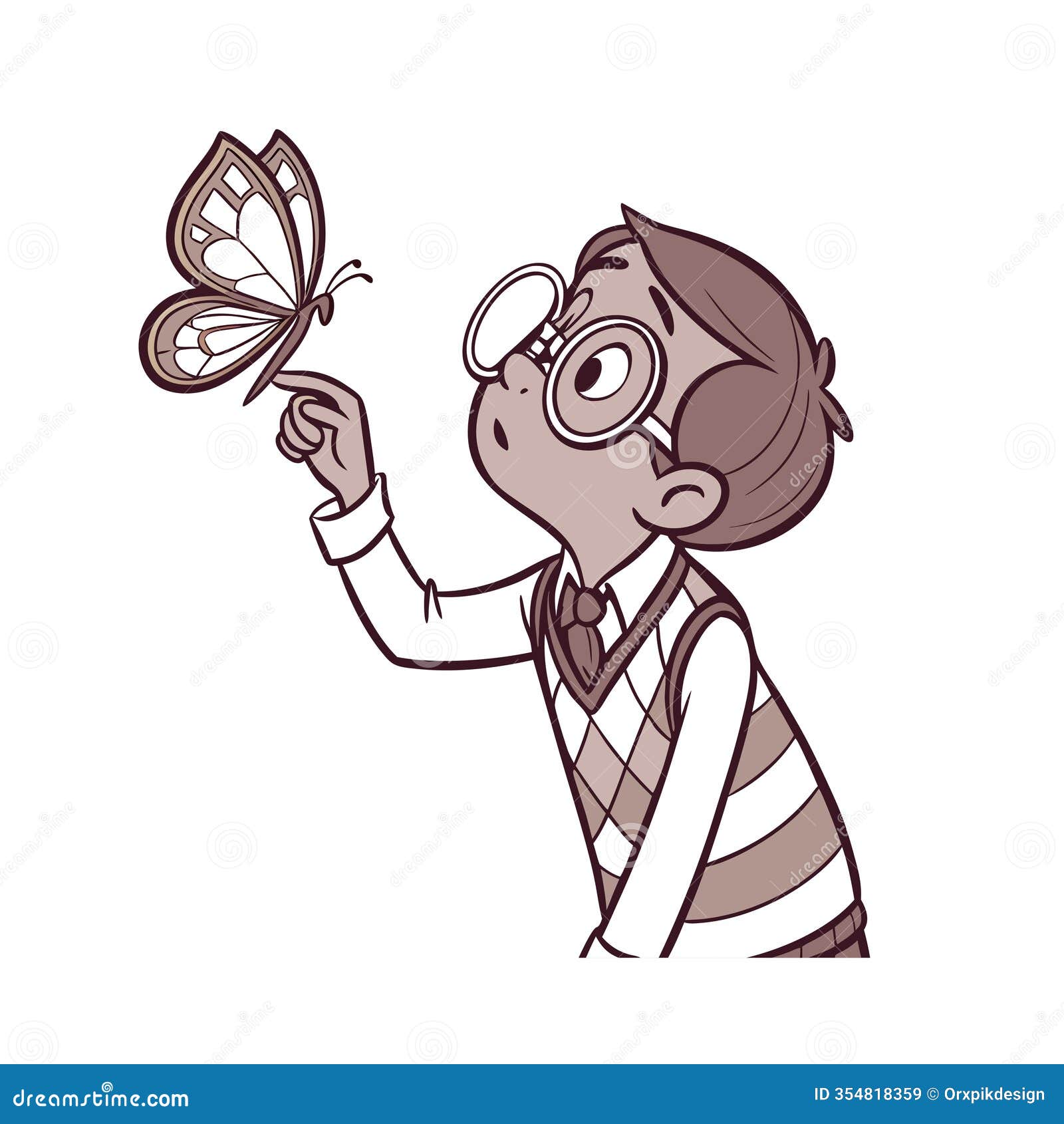 Playful Scholar Cartoon Character Vector Illustration | CartoonDealer ...