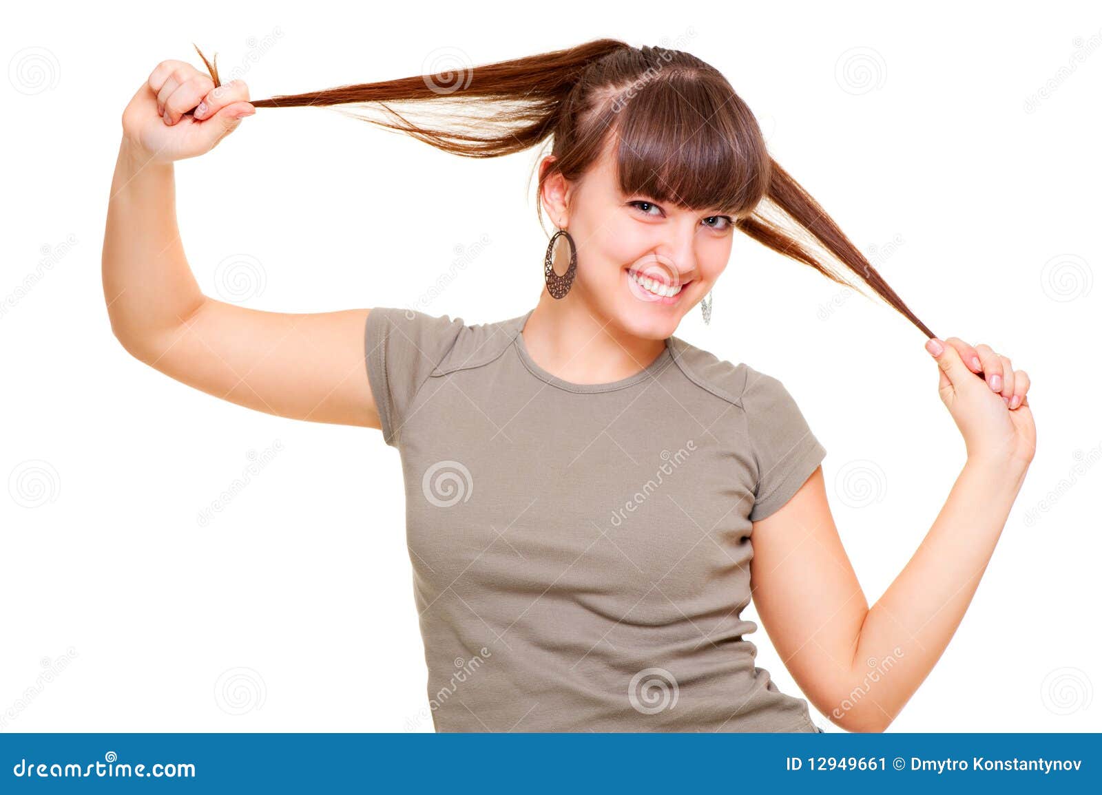 Playful smiley girl stock image. Image of happy, casual - 12949661