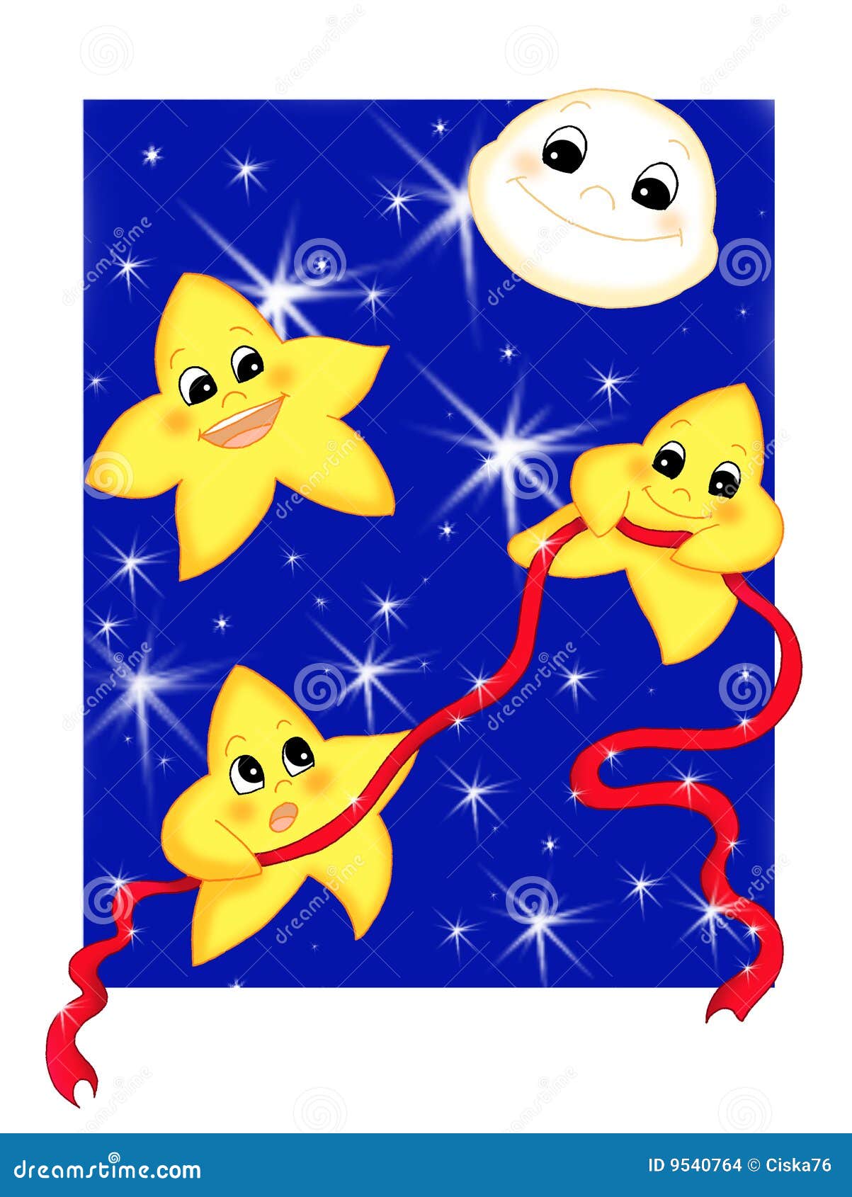 Playful stars stock illustration. Illustration of stars - 9540764