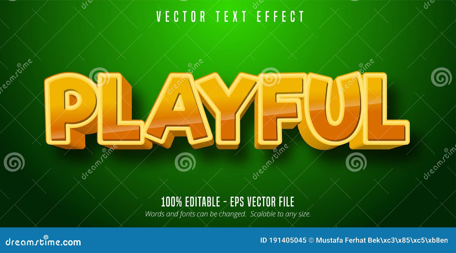 Playful Text, Comic Style Editable Text Effect Stock Vector ...