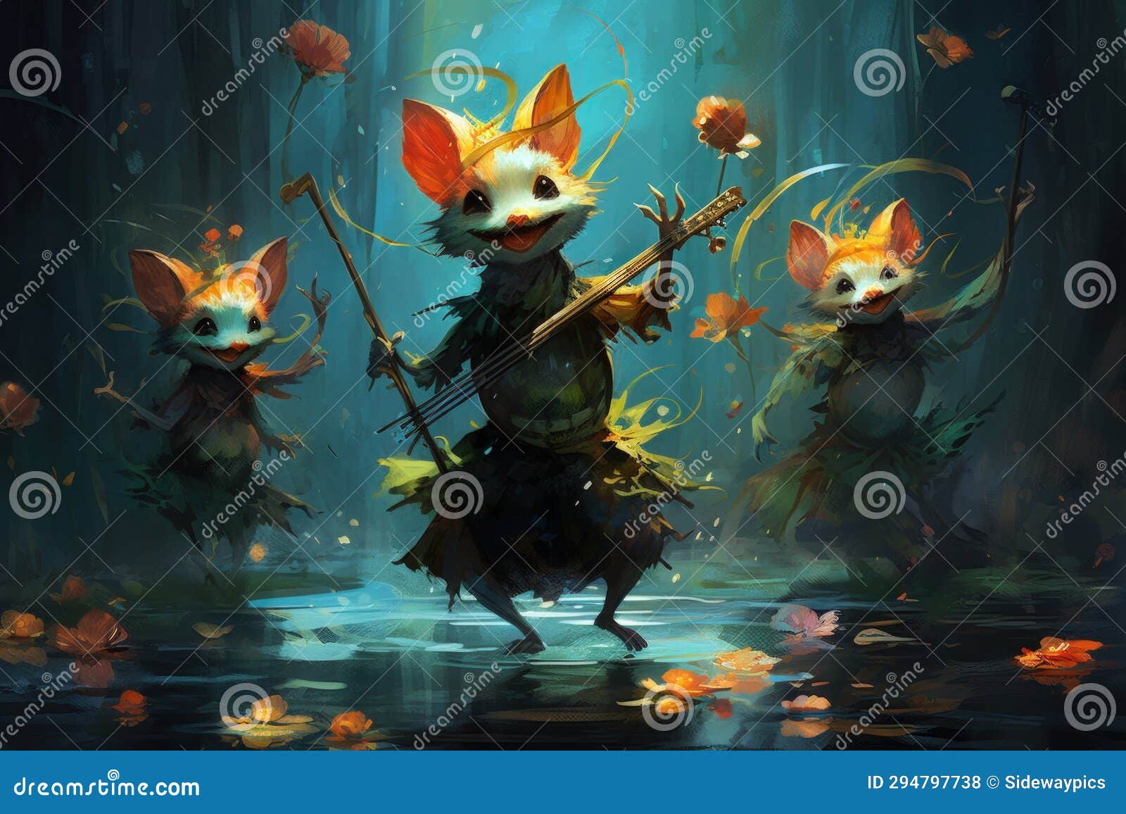 Playful Trickster Sprites, Causing Harmless Pranks and Laughter in the ...