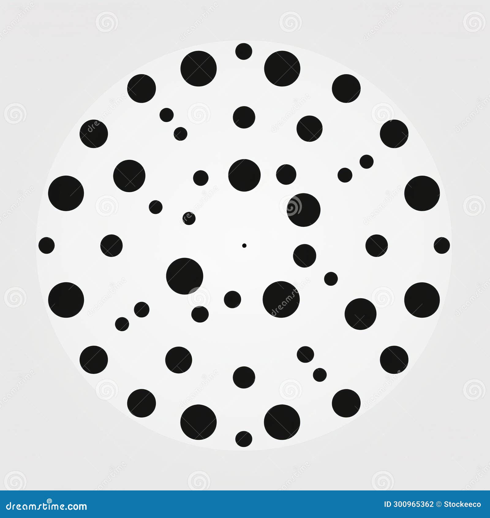 Playful Vector Art Black Dots Inside a Circle Stock Illustration - Illustration of contemporary ...