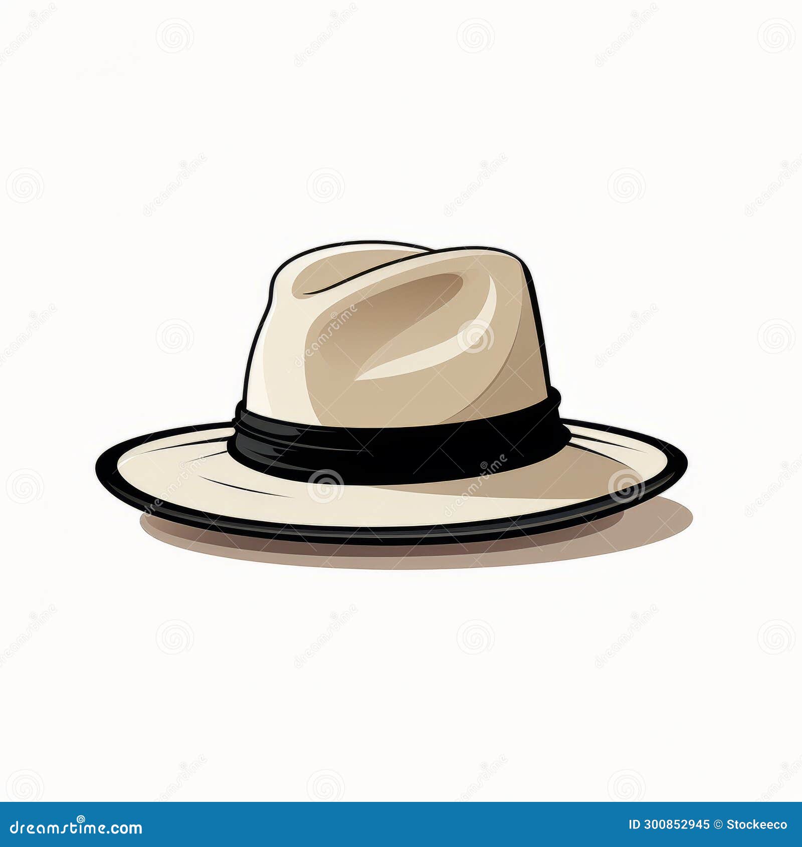 Playful Vector Illustration of a Hat with Light and Shadow Stock ...