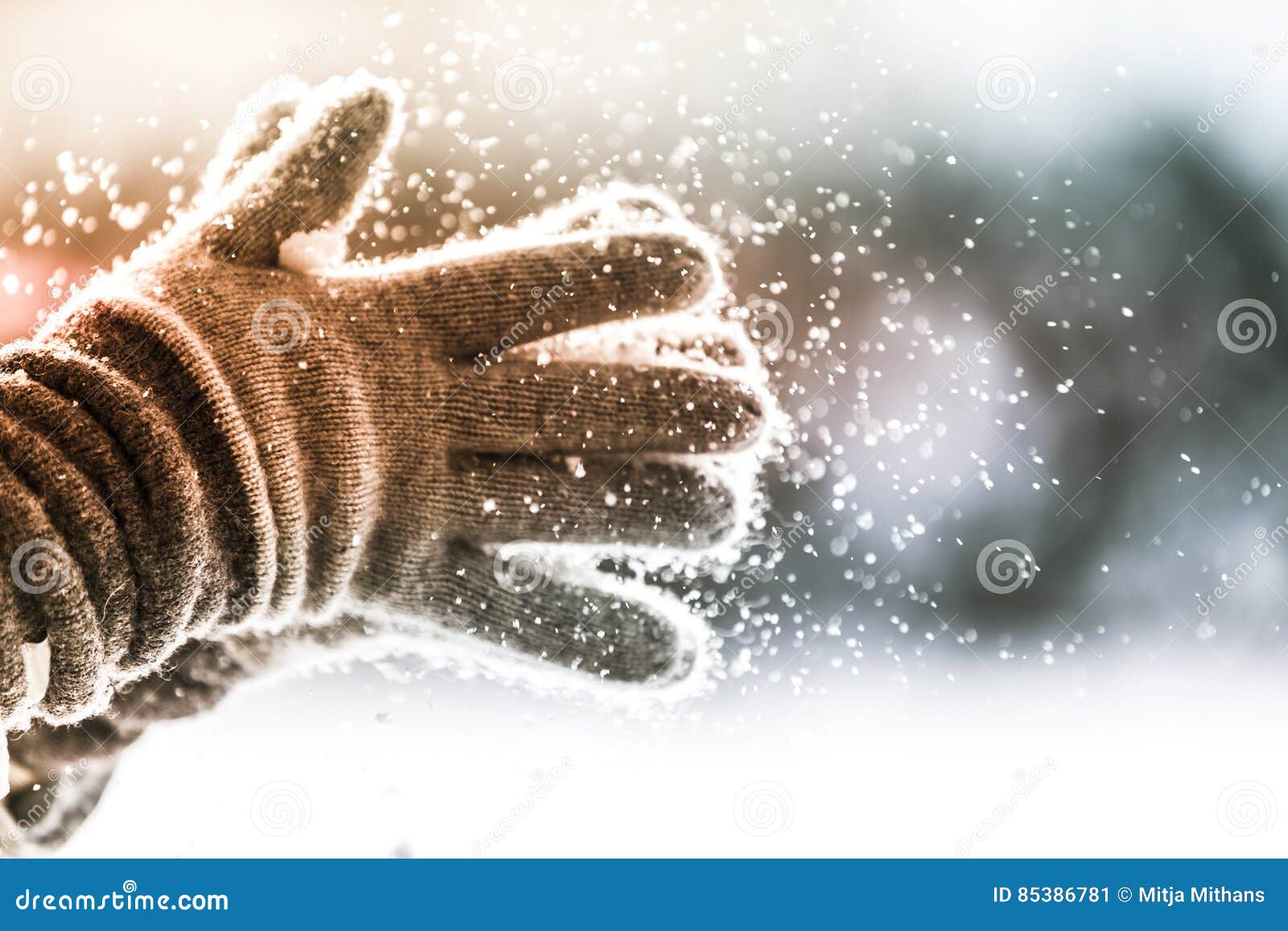 Playful Winter stock image. Image of snowflake, clapping - 85386781