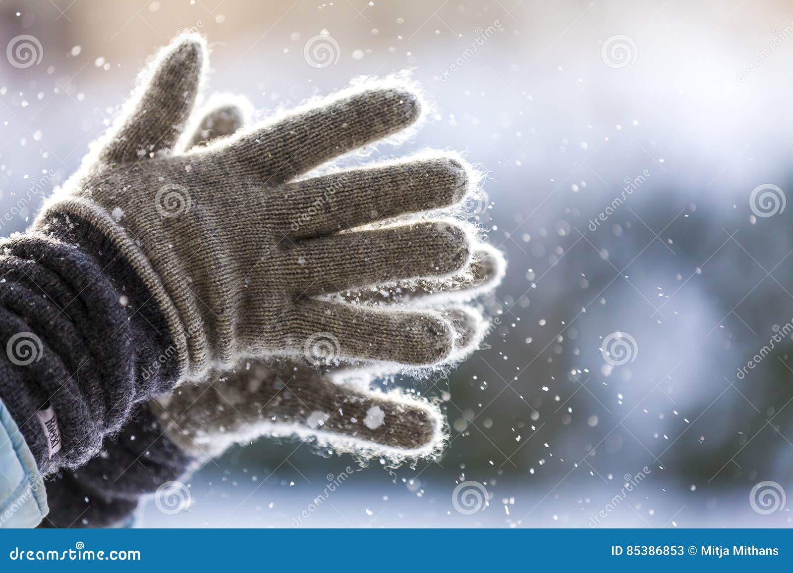 Playful Winter stock image. Image of snowflake, clapping - 85386853