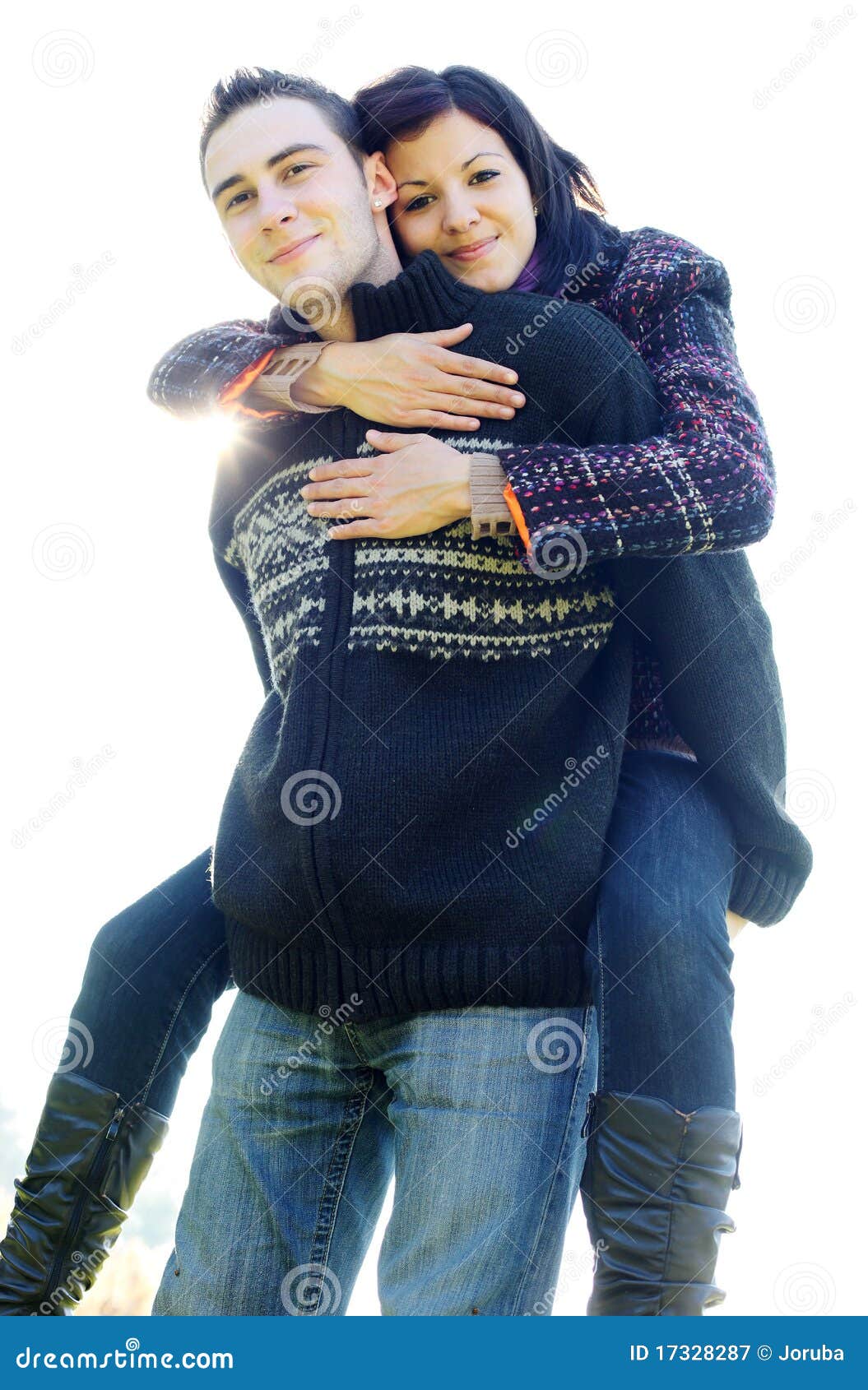 Playful young couple stock image. Image of affection - 17328287
