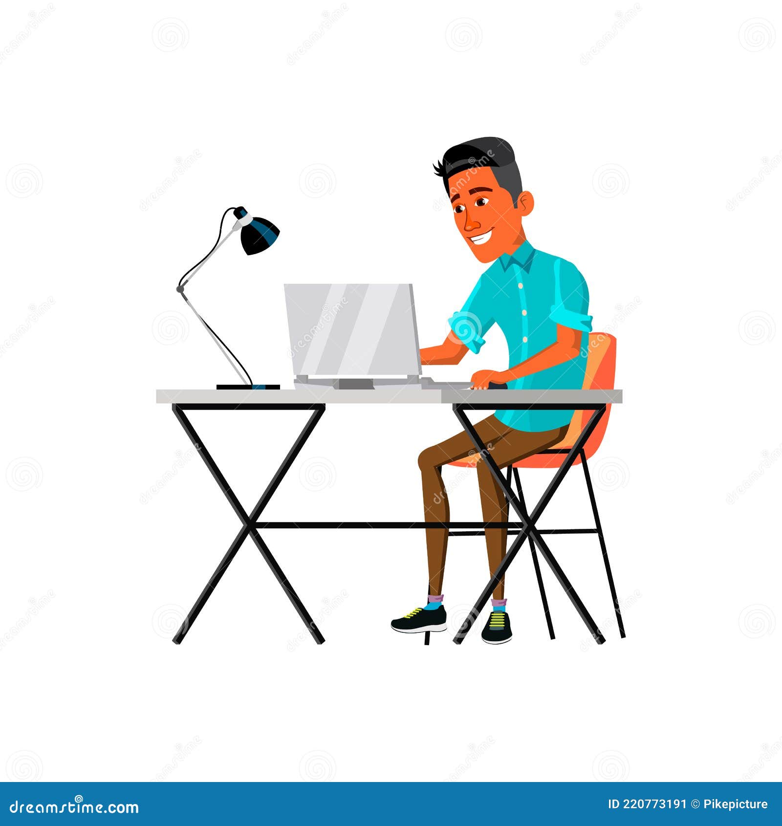 Playful Young Man Playing in Computer Game Cartoon Vector Stock Vector ...