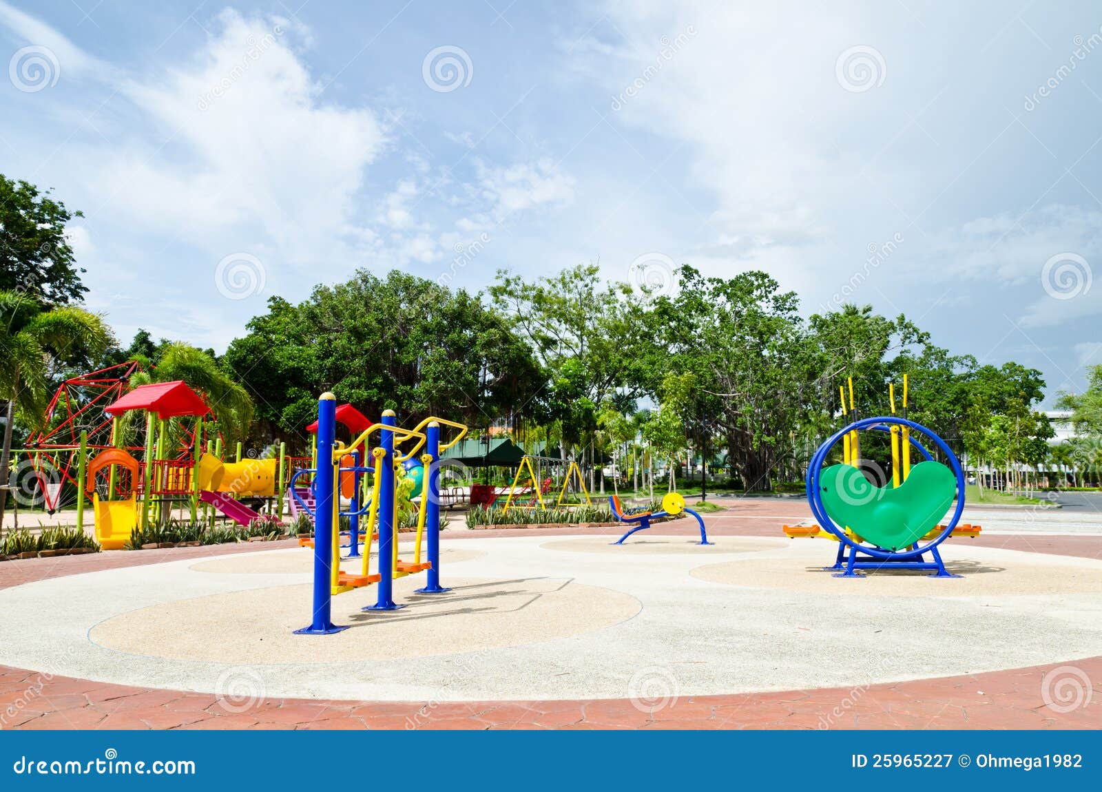Playground. stock image. Image of green, park, bright - 25965227