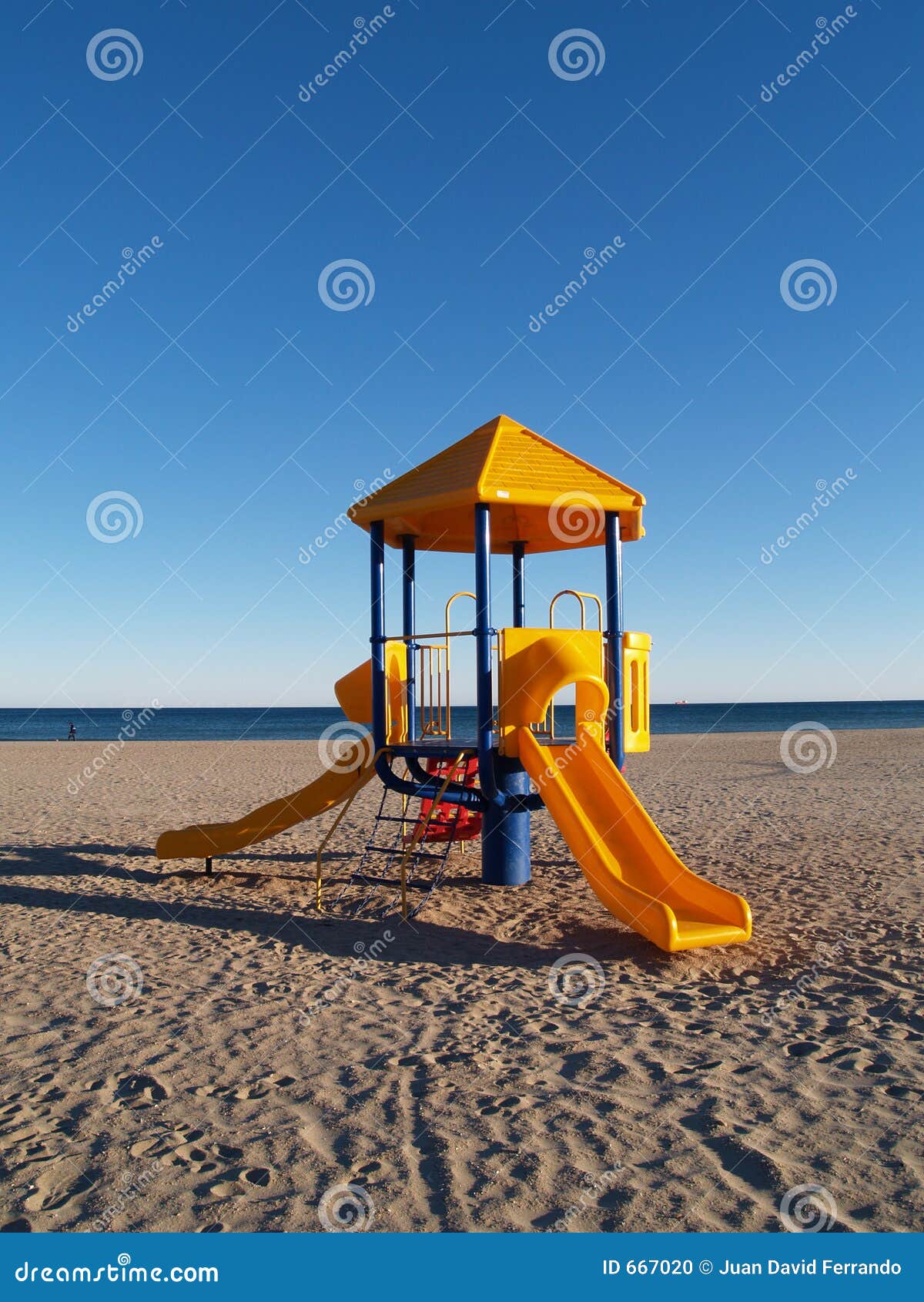 Playground at the beach stock photo. Image of blue, water - 667020