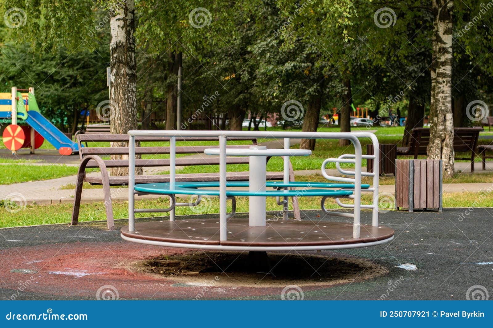 Playground stock image. Image of attraction, carousel - 250707921