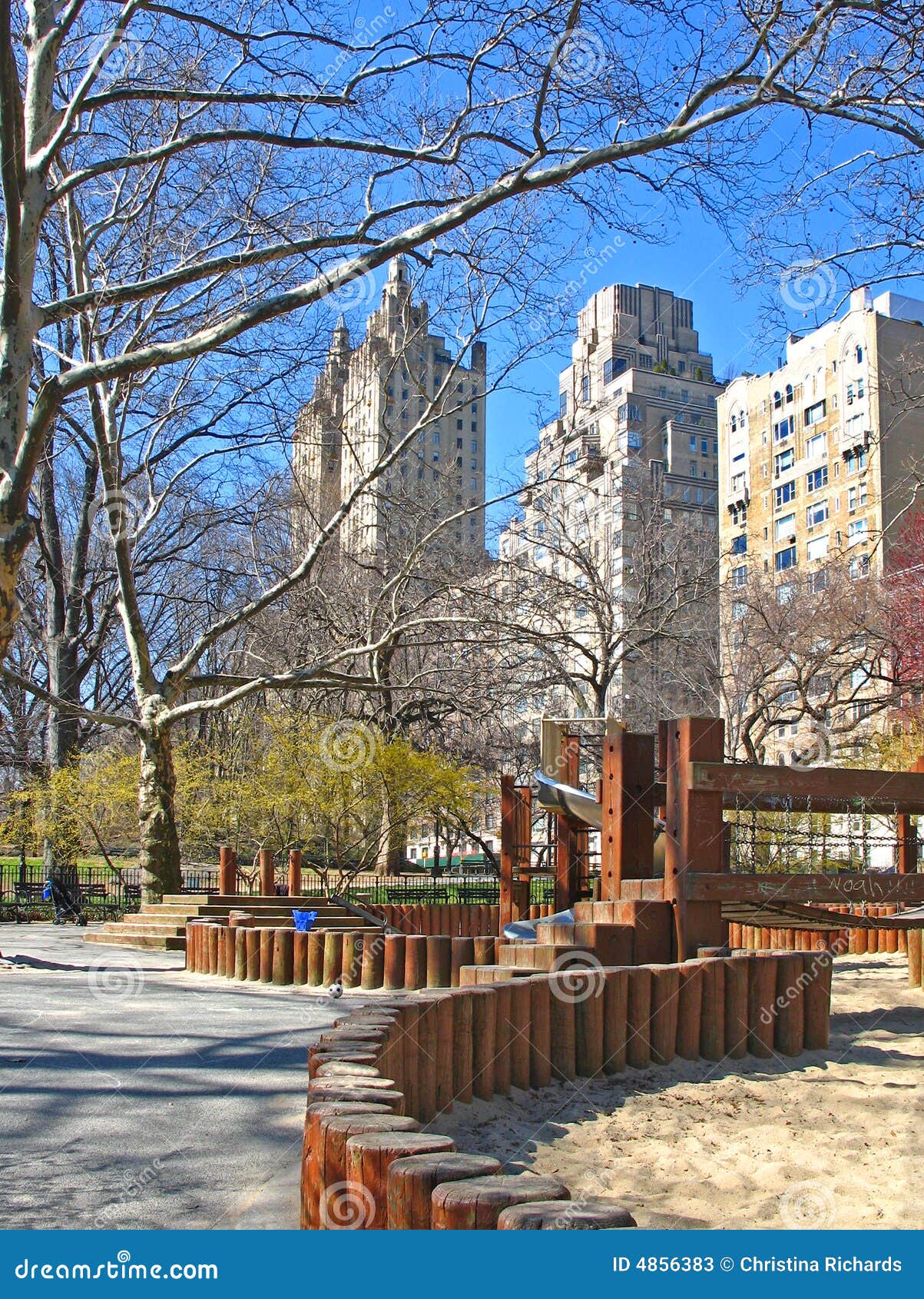 Playground in Central Park, NYC Stock Image - Image of central ...