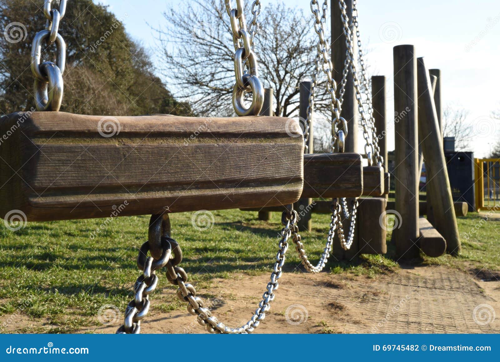 Playground Chains stock photo. Image of playground, wood - 69745482