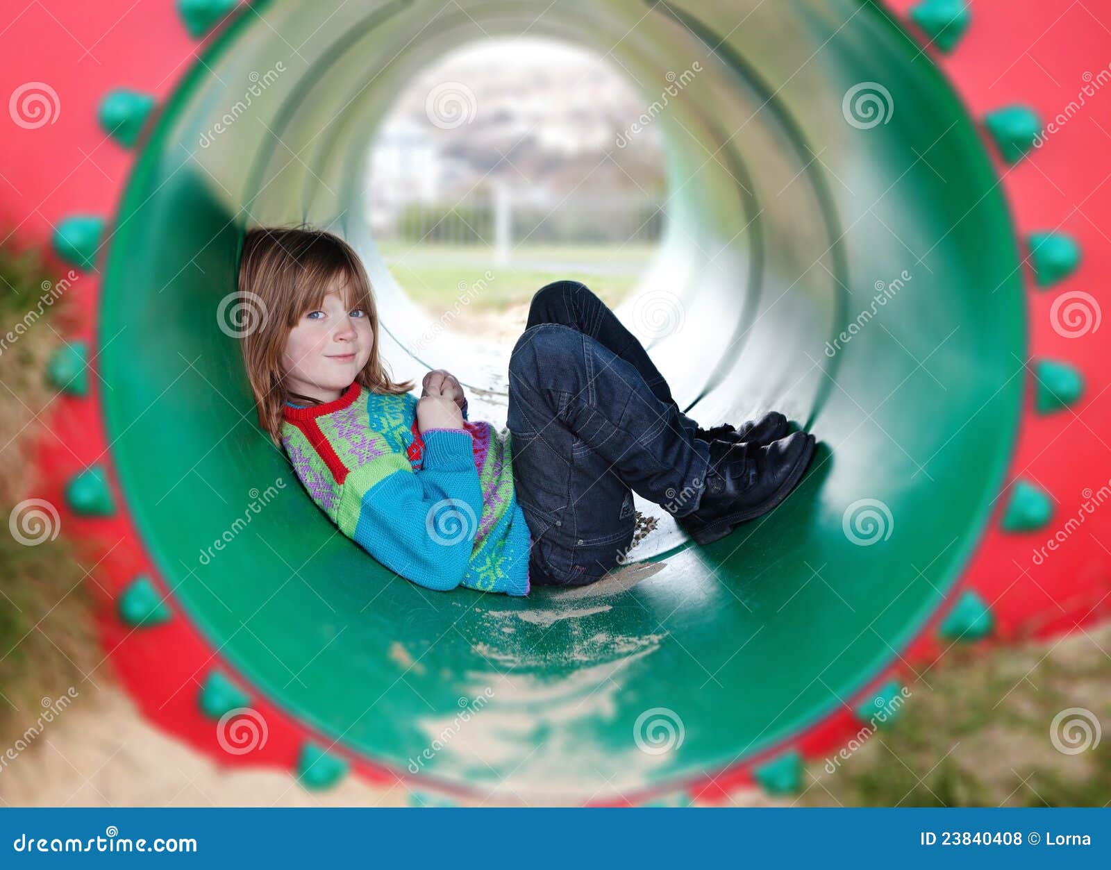 Playground Child Tube Pipe Toy Stock Photo - Image of recreation, happy ...