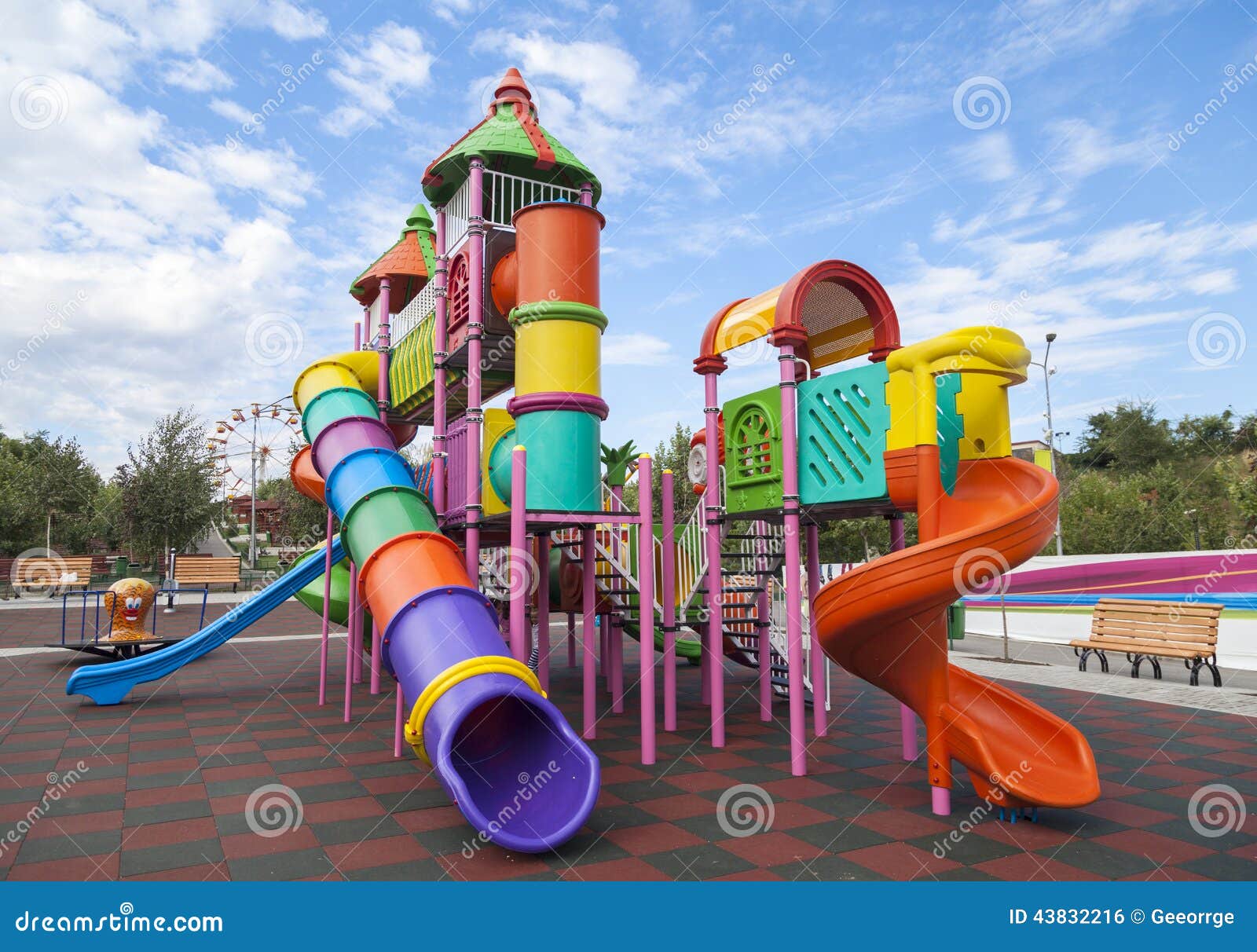 Playground for Children in Parks Editorial Photo - Image of clear, play ...