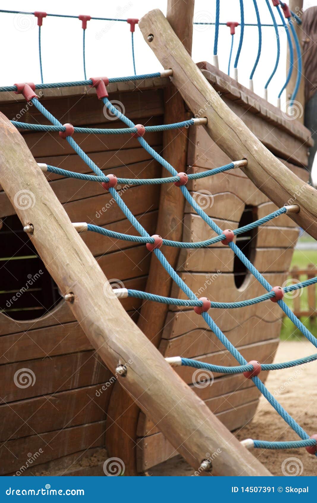 Playground with Climbing Frame Stock Image - Image of ladder, house ...