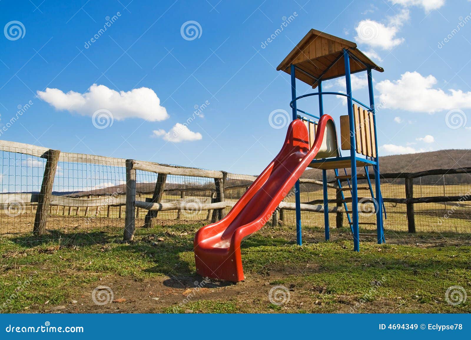 Playground at country side stock image. Image of kids - 4694349