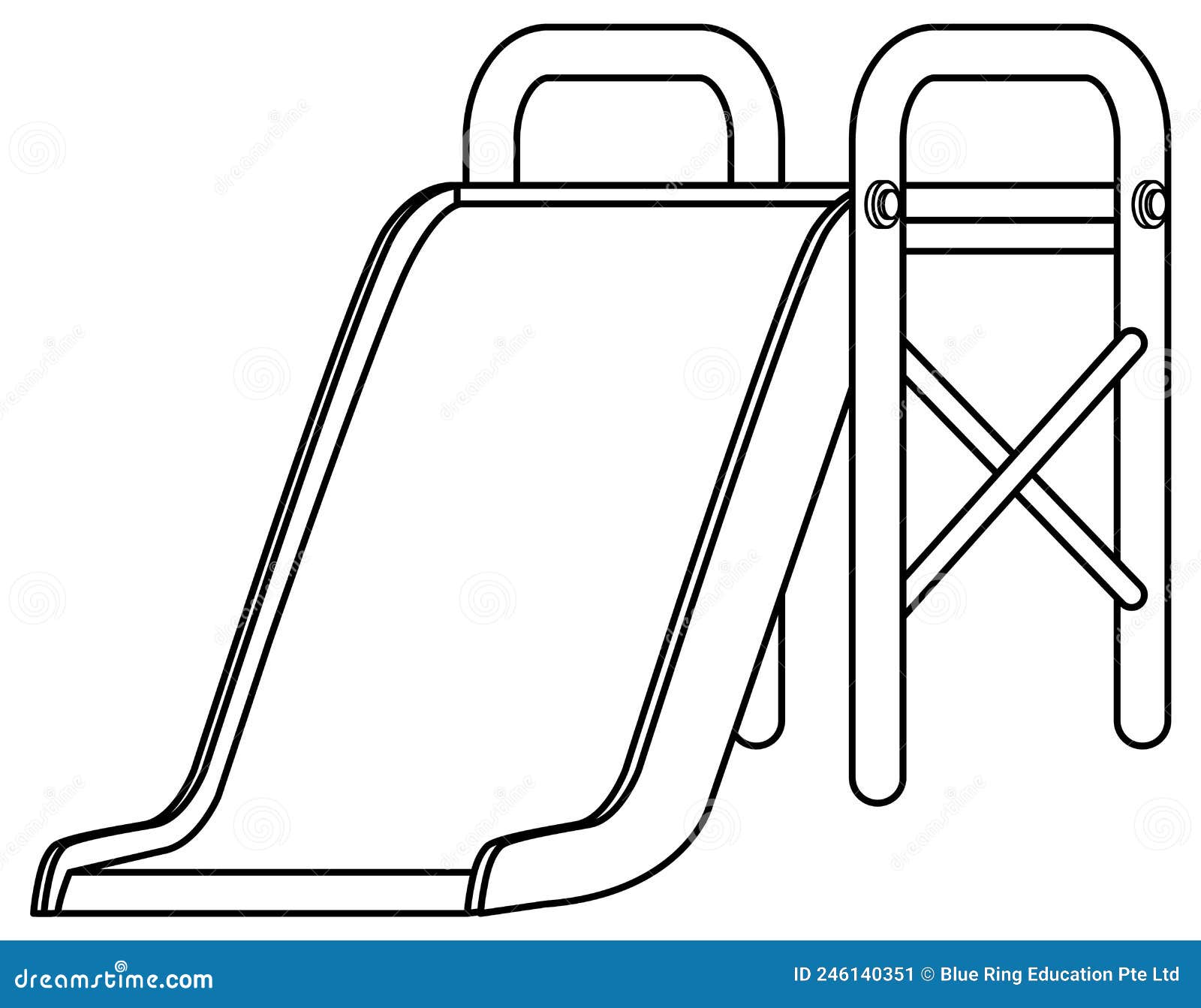 Playground Doodle Outline for Colouring Stock Vector - Illustration of ...