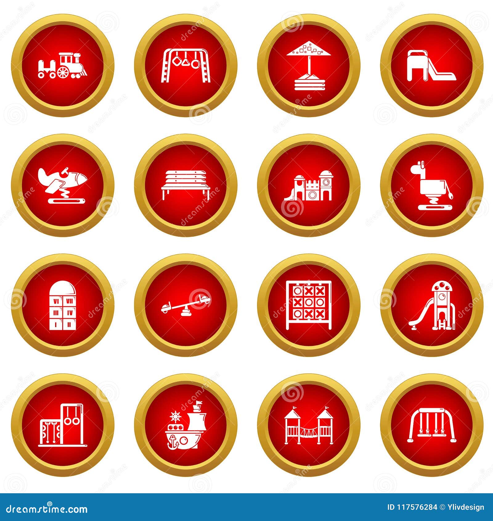 Playground Equipment Icons Set, Simple Style Stock Vector ... Playground Equipment Icons Set, Simple Style Stock Vector ...