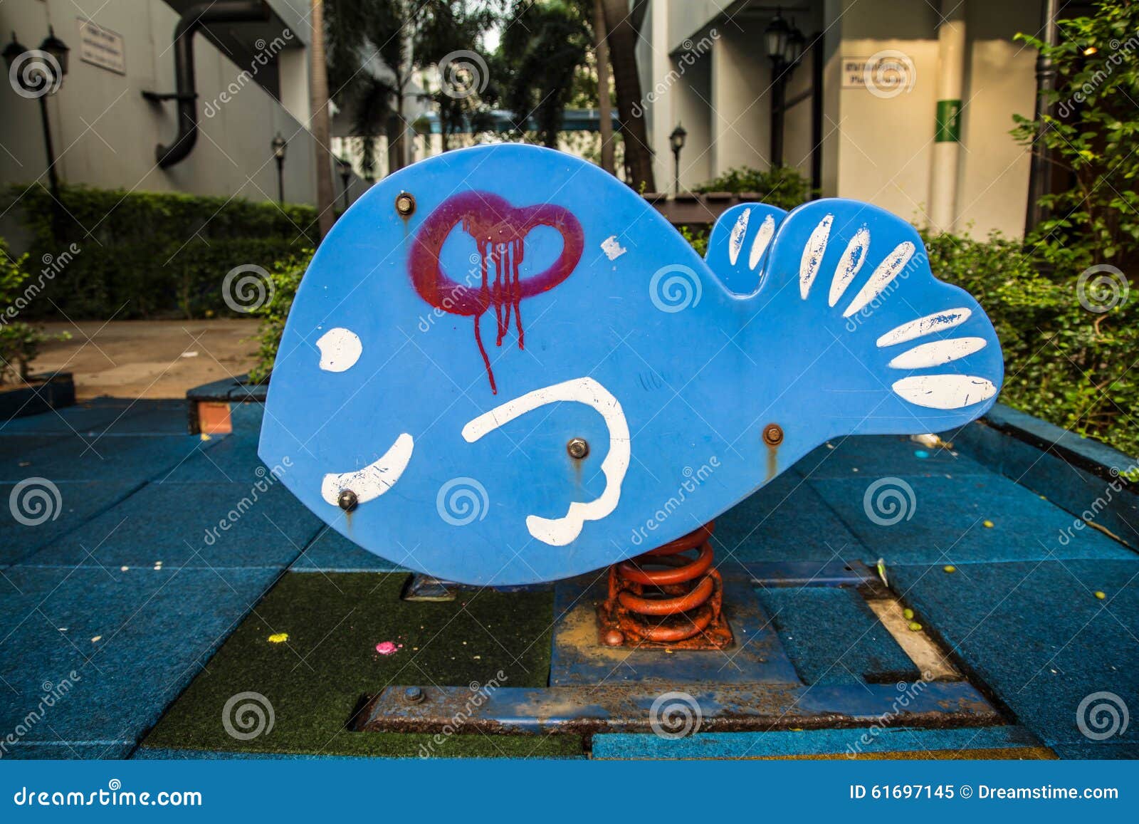 Old Blue Fish Playground Equipment Stock Photos - Free & Royalty-Free ...