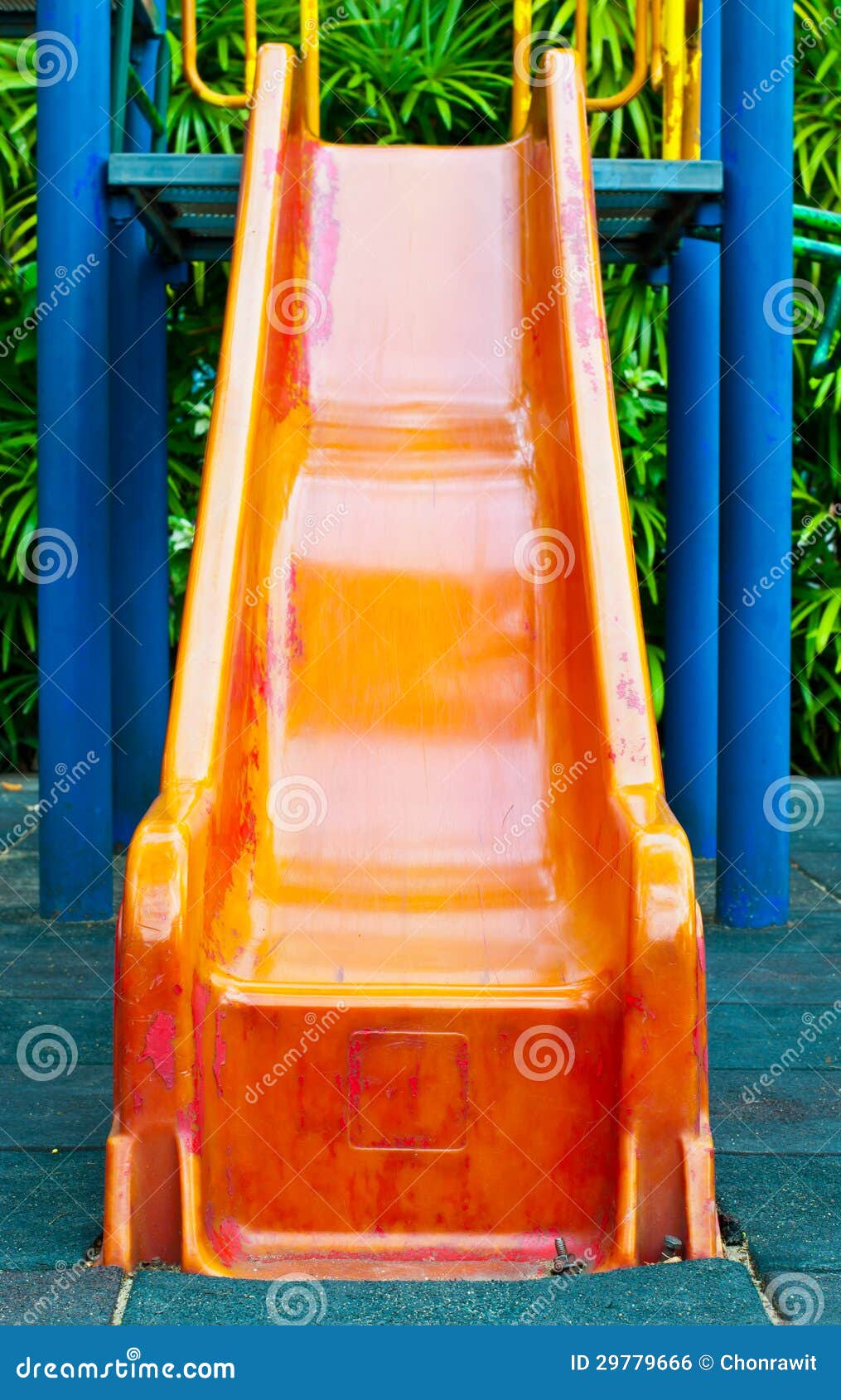 Yellow slide stock photo. Image of games, kindy, childrens - 29779666