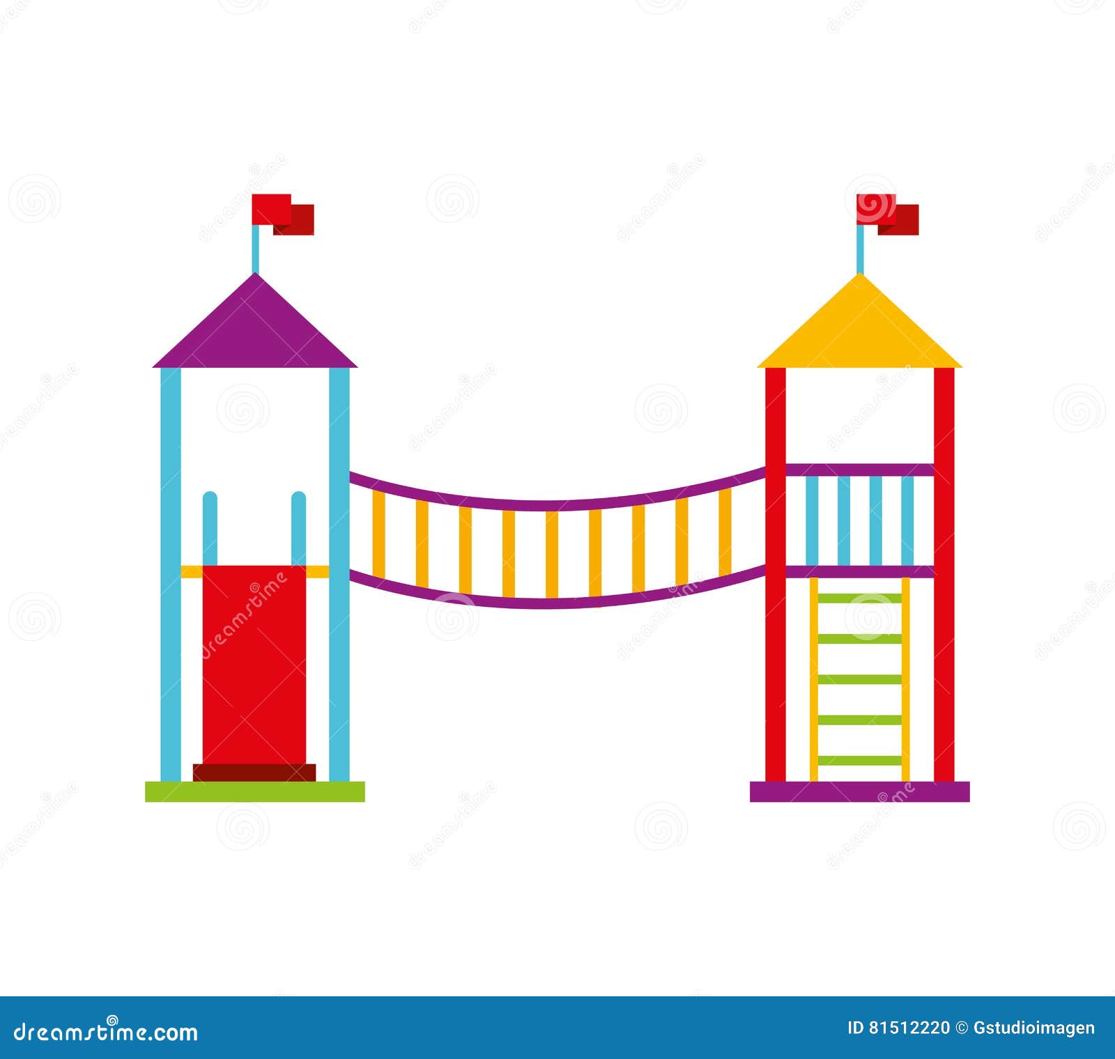 Playground Games Isolated Icon Cartoon Vector | CartoonDealer.com #81508591