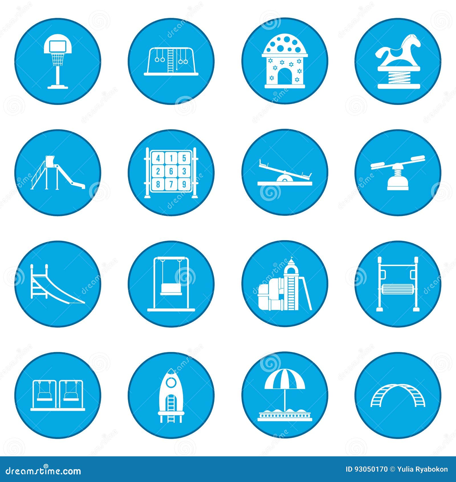 Playground icon blue stock vector. Illustration of ball - 93050170