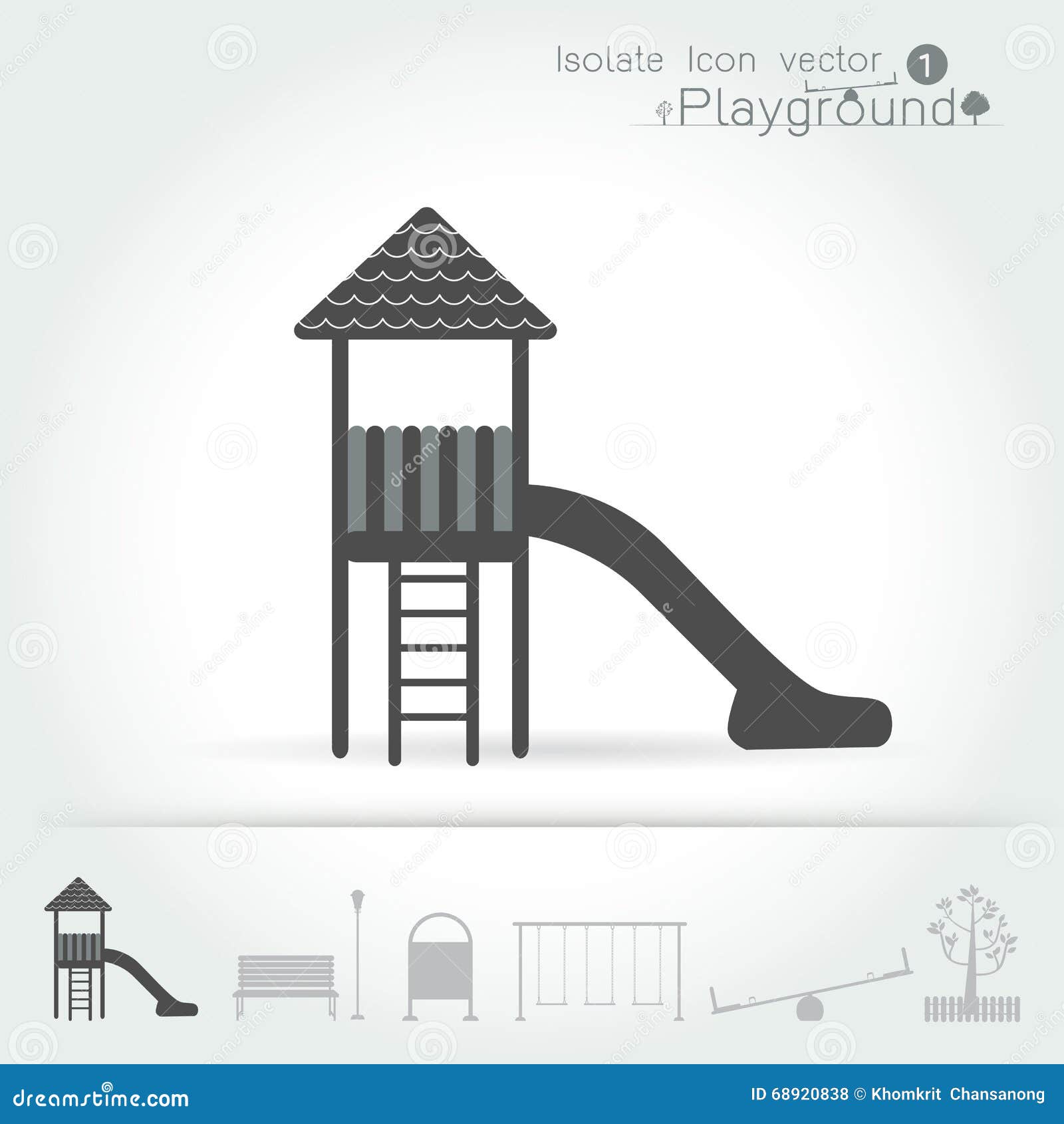 Playground Icon Isolate Set Vector Illustration. Stock Vector ...