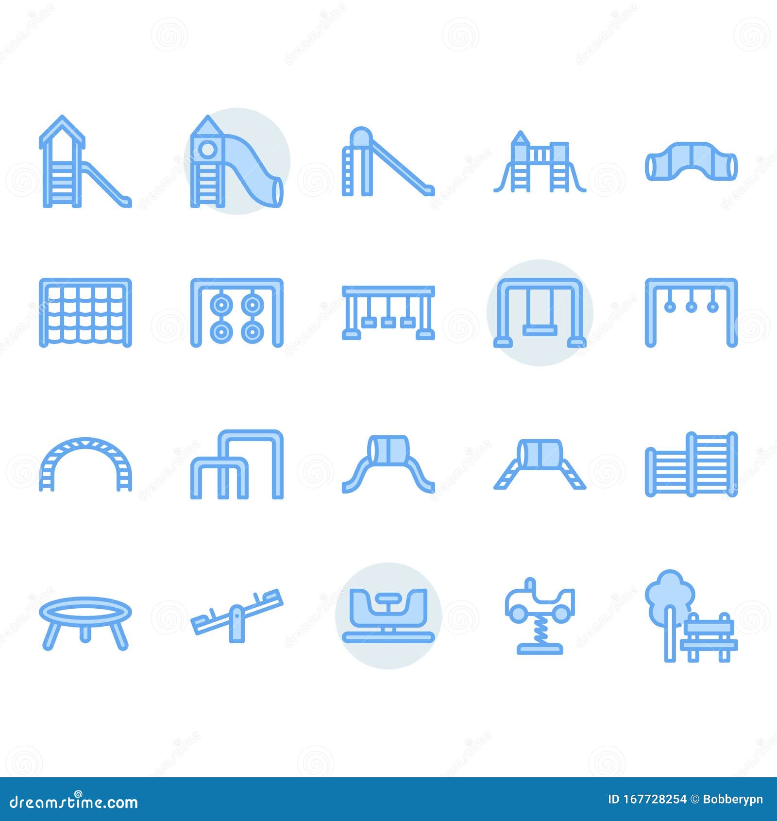 Playground Icon and Symbol Set Stock Vector - Illustration of growth ...
