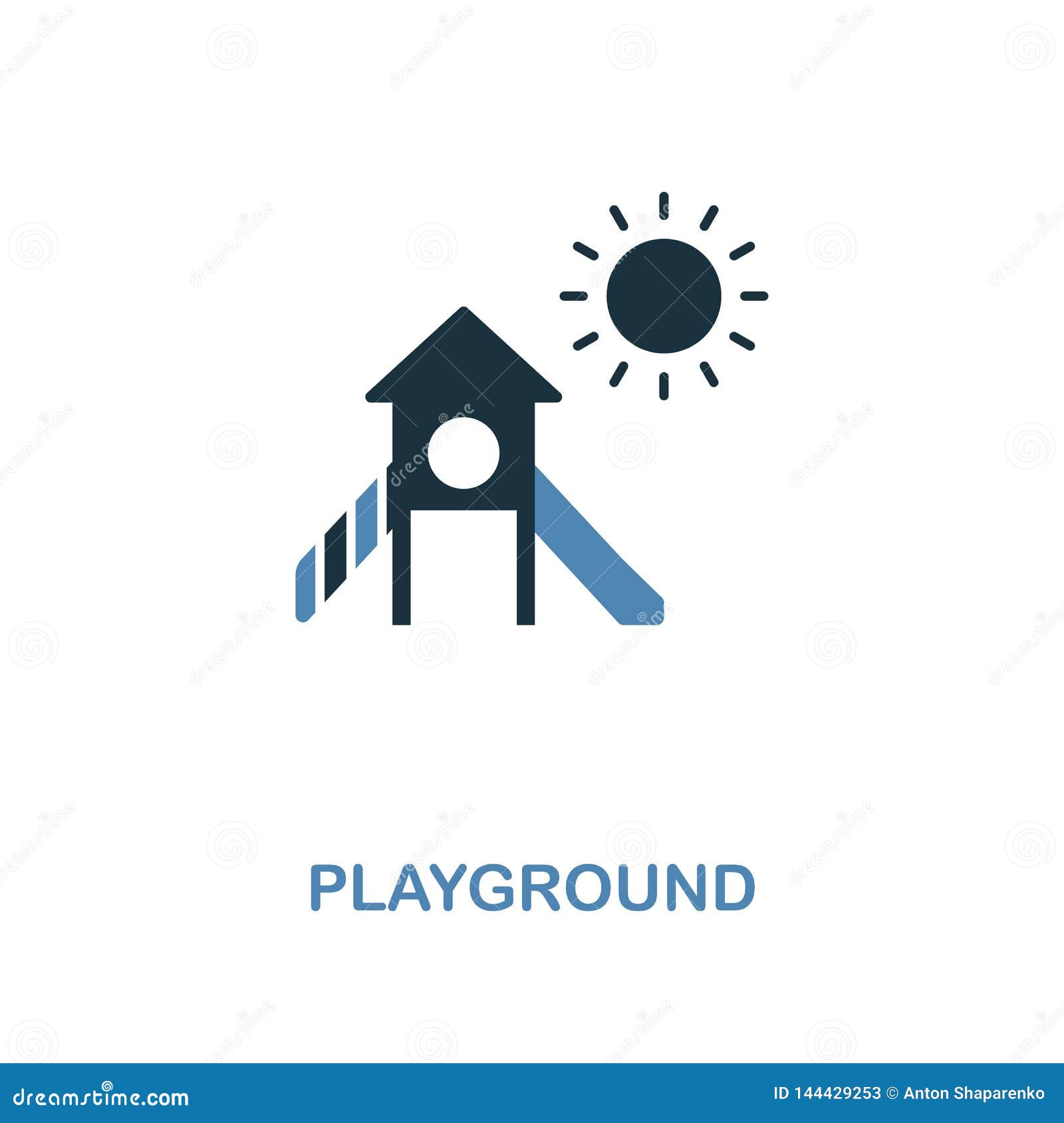 Playground Icon in Two Colors. Creative Design from City Elements Icons ...
