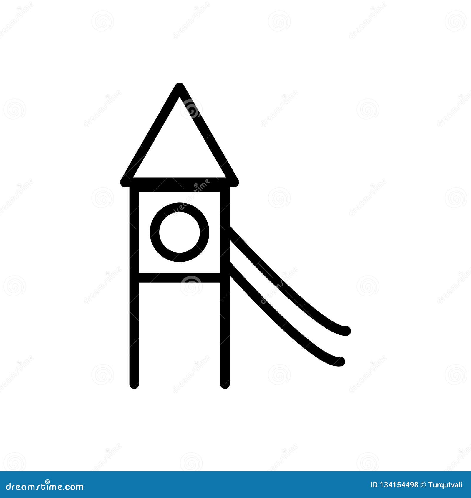 Playground Icon Vector Isolated on White Background, Playground Sign ...