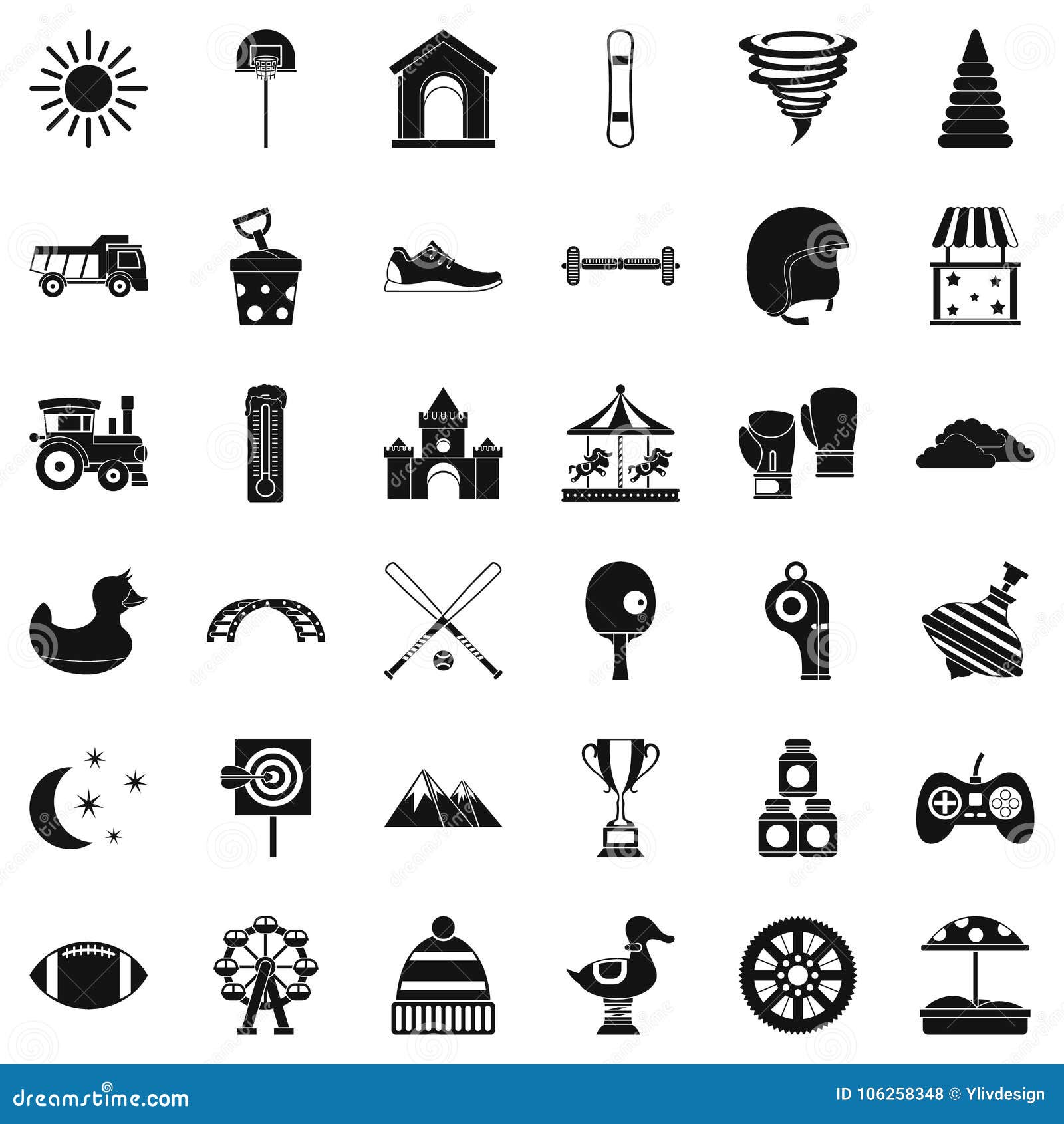 Playground Icons Set, Simple Style Stock Vector - Illustration of ... Playground Icons Set, Simple Style Stock Vector - Illustration of ...