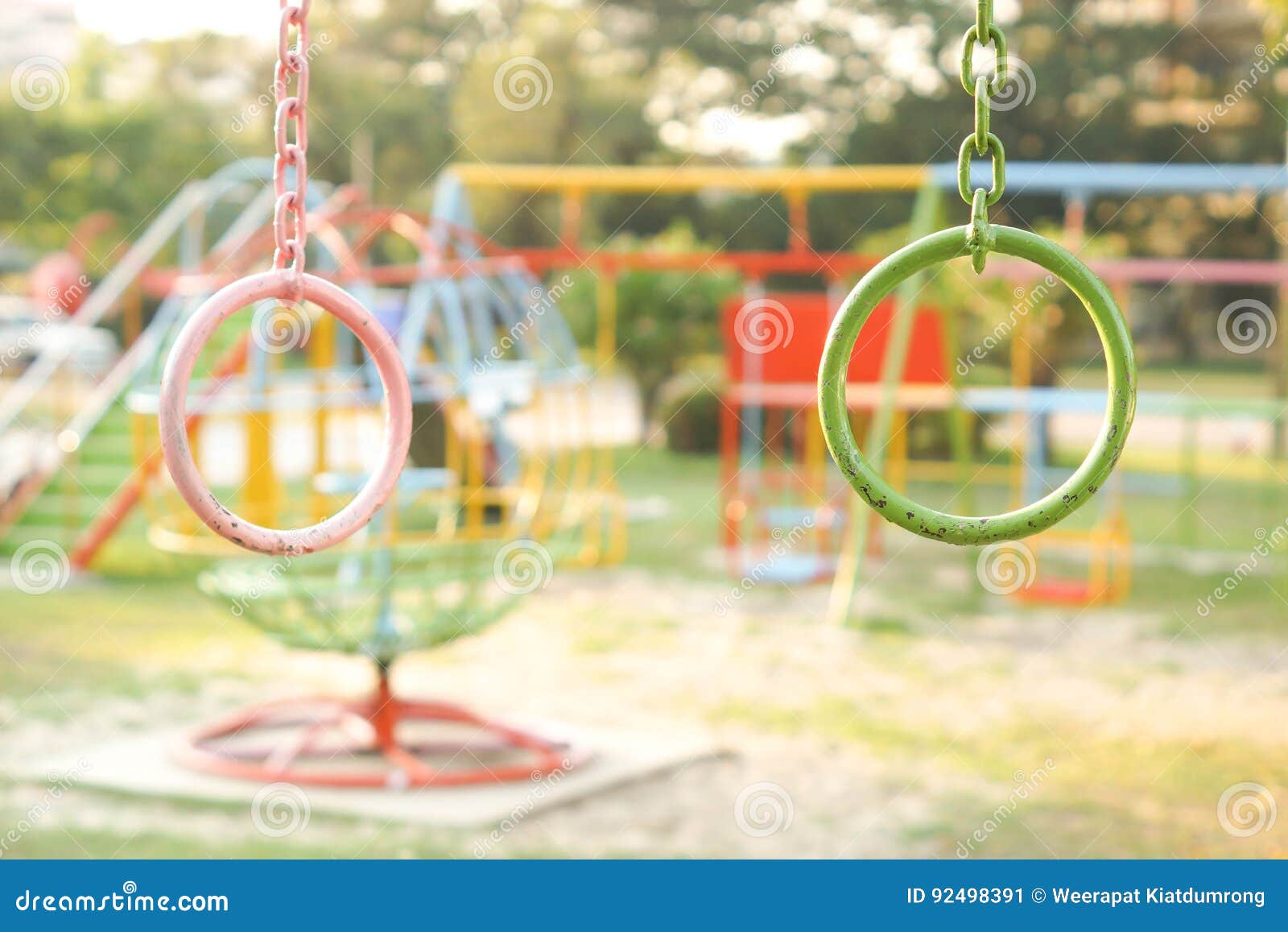 Playground for kids stock image. Image of ring, green - 92498391