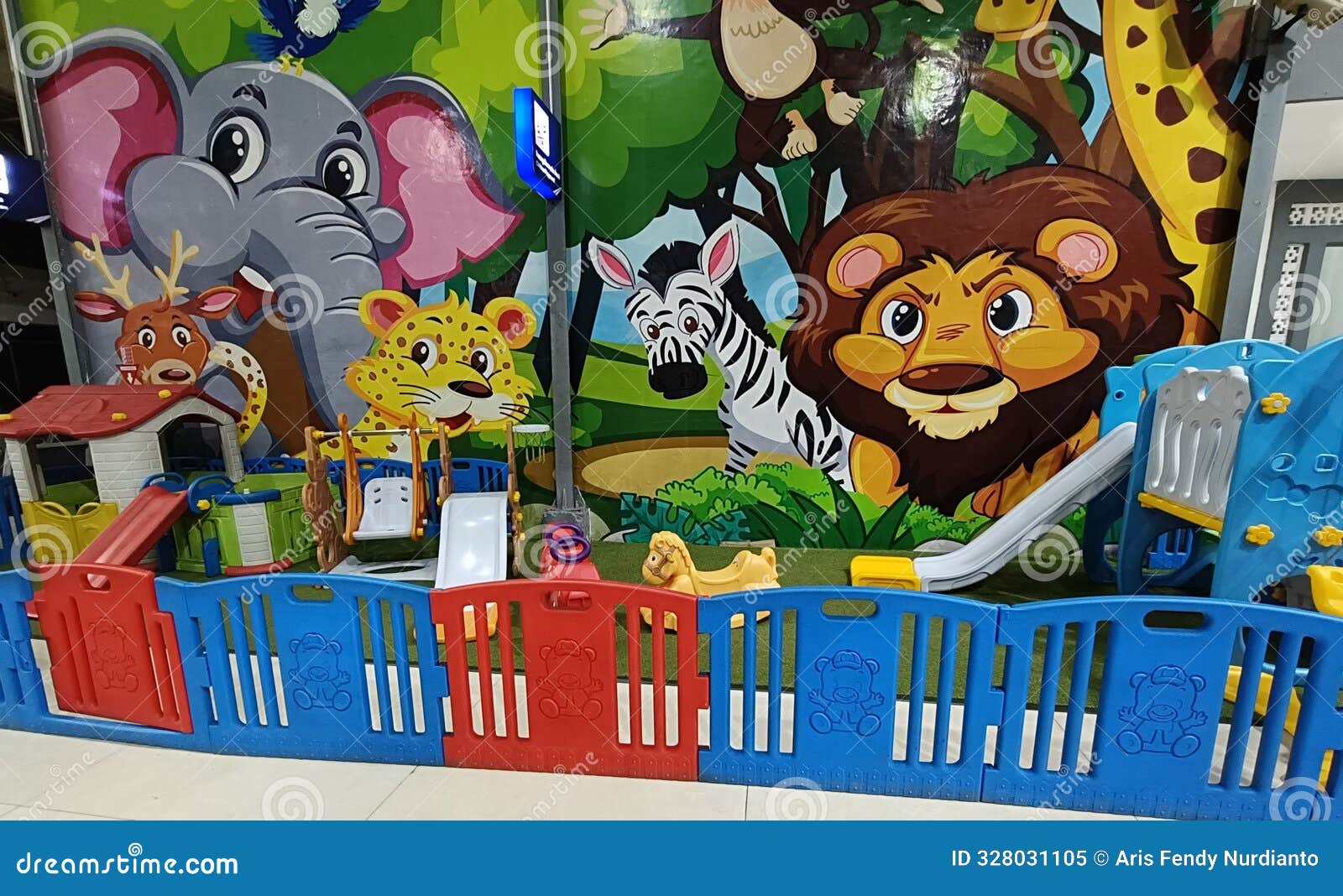 Playground for Kids on the Train Station in Malang Indonesian Stock ...