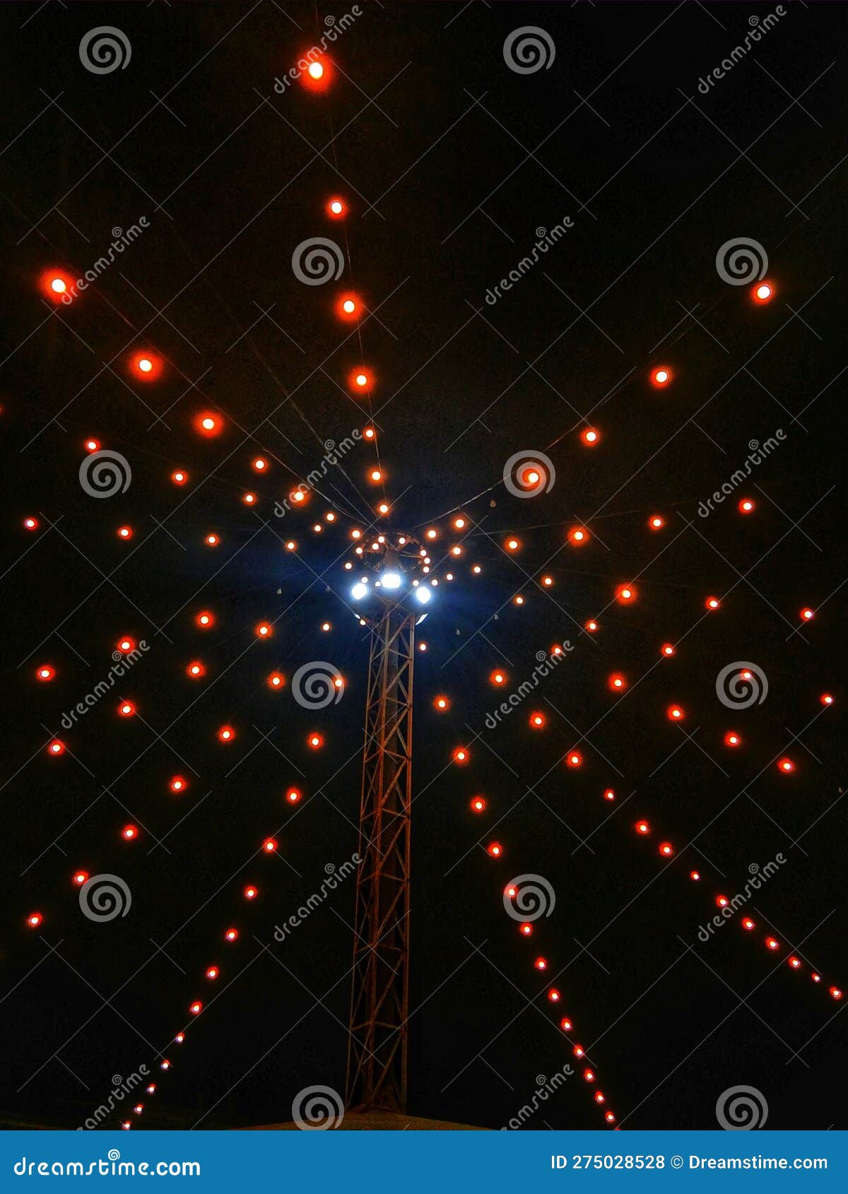 Playground light pole stock photo. Image of night, neon - 275028528