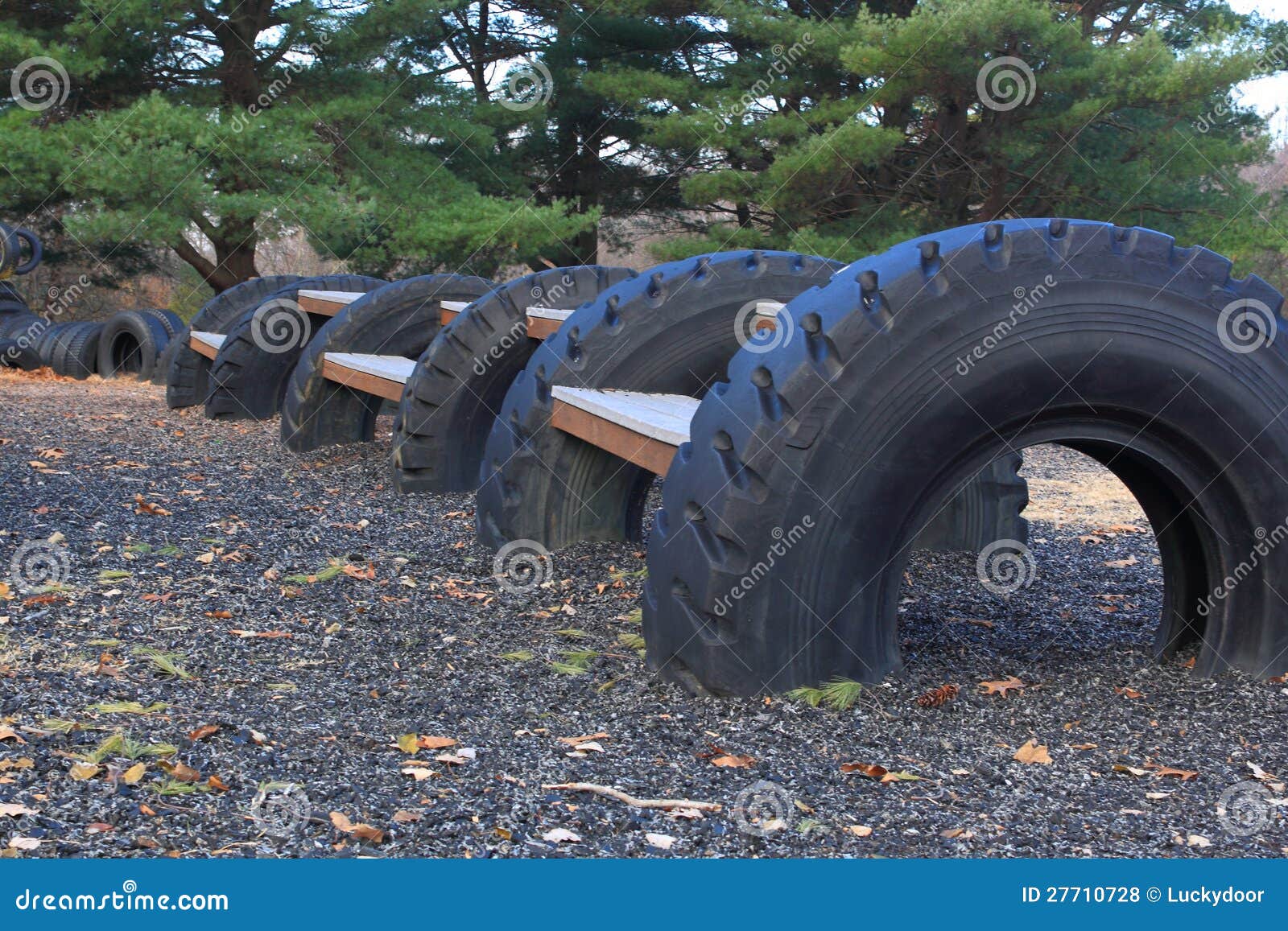 Recycle Tire Playground stock photo. Image of play, reusing - 27710728