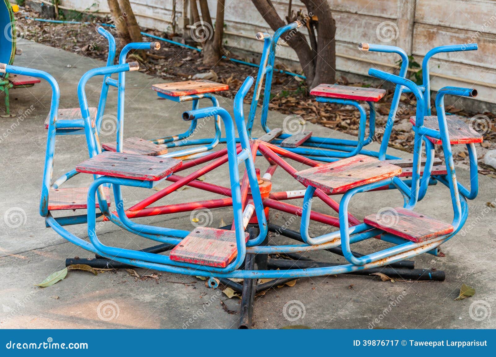 Playground merry-go-round stock image. Image of outdoor - 39876717