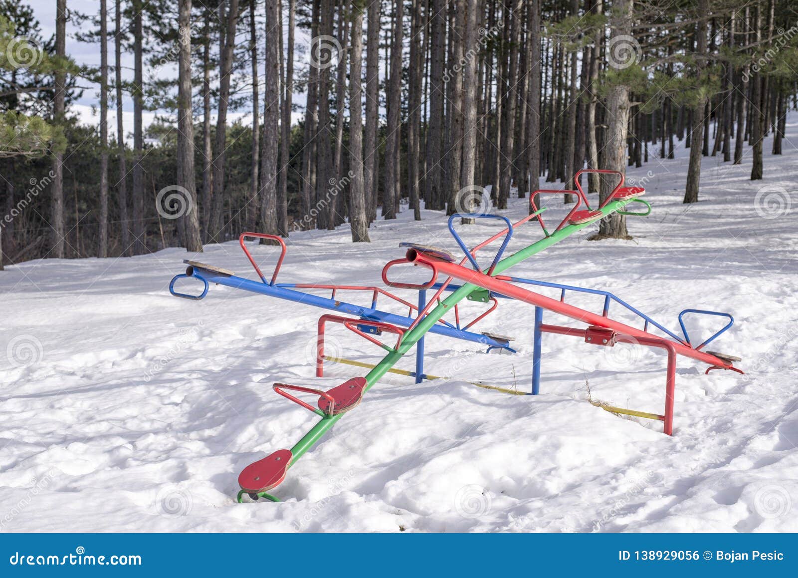 Playground in the Mountains Park Stock Photo - Image of outdoor ...